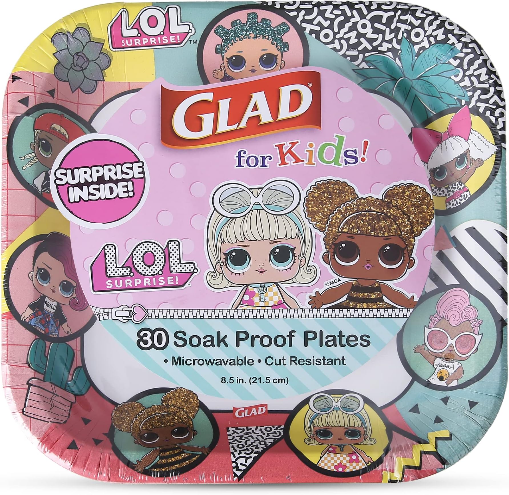 Amazon.com: Glad for Kids LOL 8.5”Paper Plates | LOL Surprise Plates ...