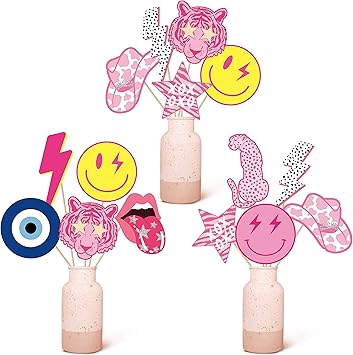 Amazon.com: AellasNervalt 30Pcs Preppy Y2k Hot Pink Party Centerpieces ...