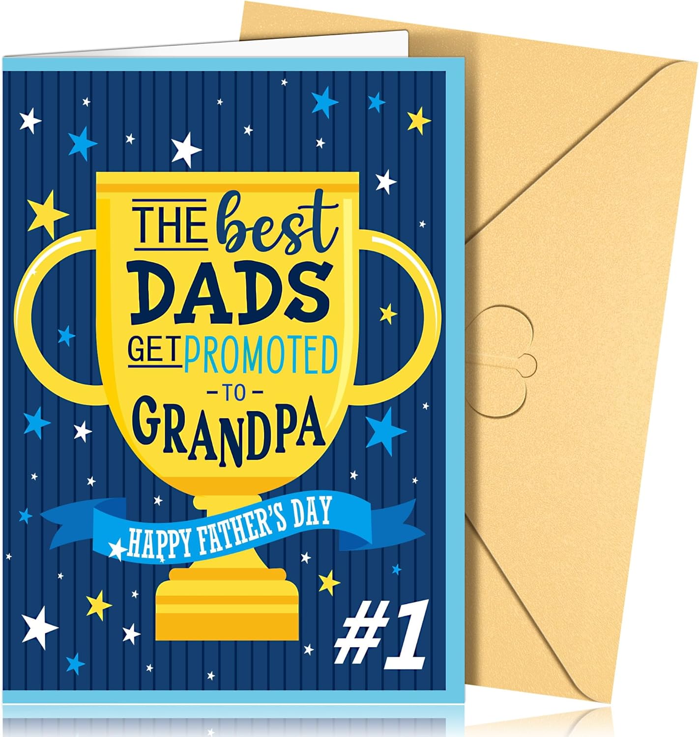 Amazon.com : Peabownn Grandpa Fathers Day Card – Best Dad Get Promoted ...