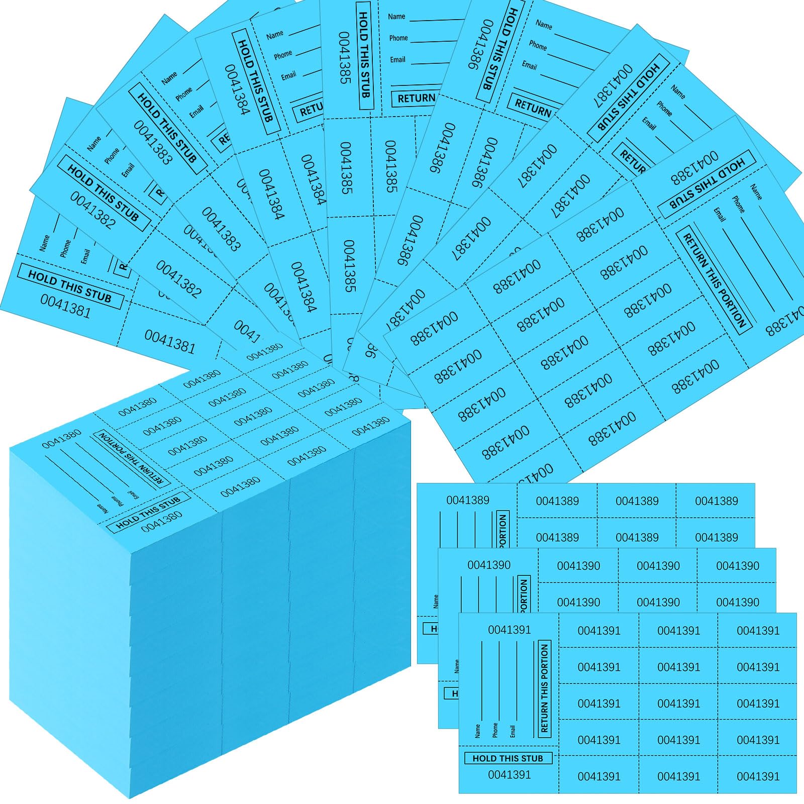 Snapklik.com : Kosiz 1000 Sheet 15 Bid Raffle Tickets Chinese Auction ...