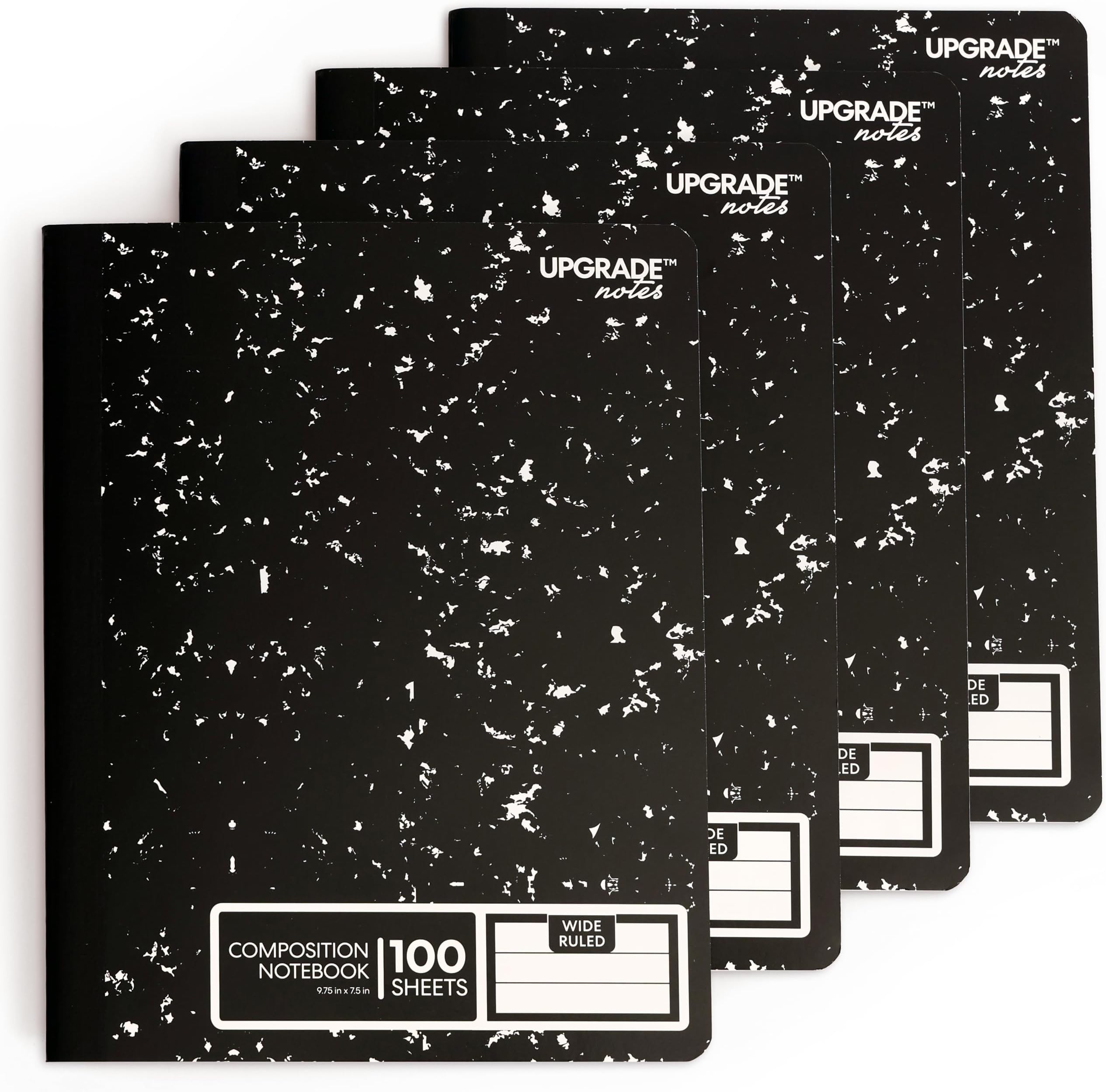 Amazon.com : UPGRADE NOTES Composition Notebooks, Wide-Ruled Paper ...
