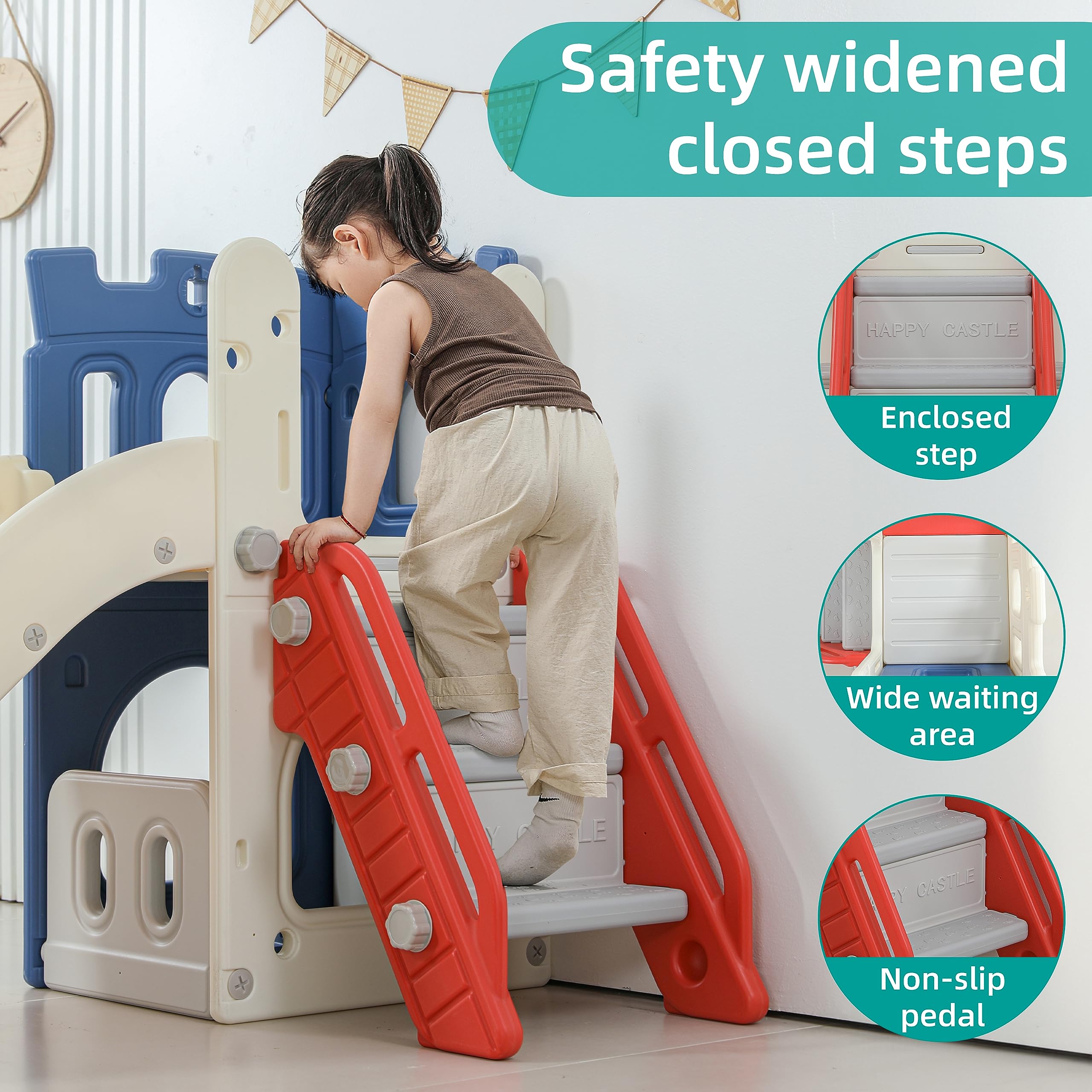 Snapklik.com : 5 In 1 Toddler Slide, Extra-Long Kids Slide For Toddlers ...
