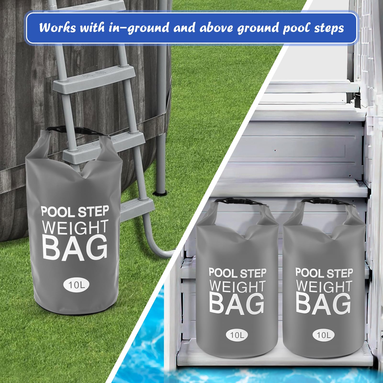 Snapklik.com : Universal Pool Step Weights 250D PVC Waterproof Swimming ...