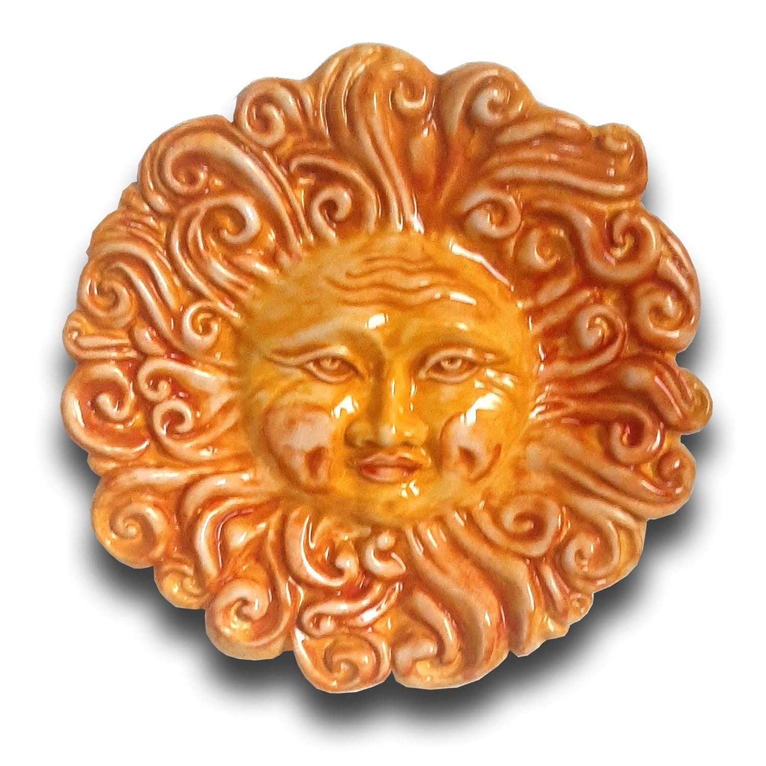 Amazon.com: Wall hanging little ceramic Sun - Made in Italy hand ...
