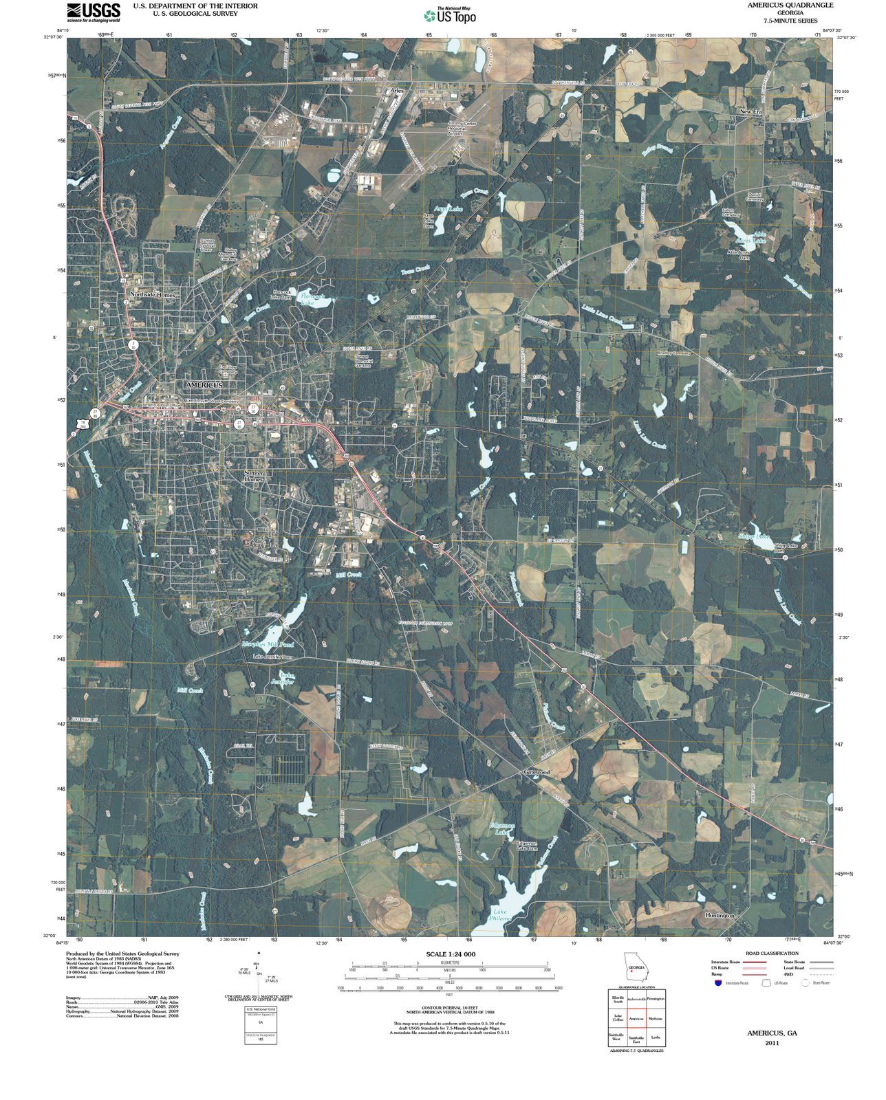 Americus Georgia Map