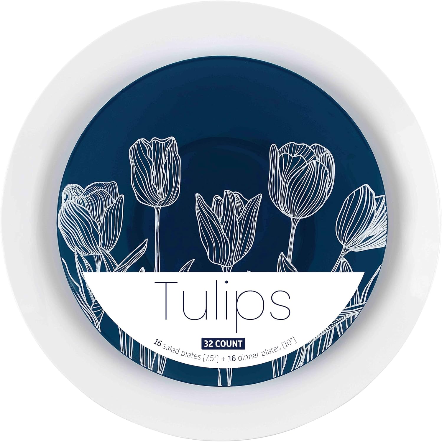 Amazon.com: PLASTICPRO 32 Pack Elegant Disposable Plastic Plates Combo ...