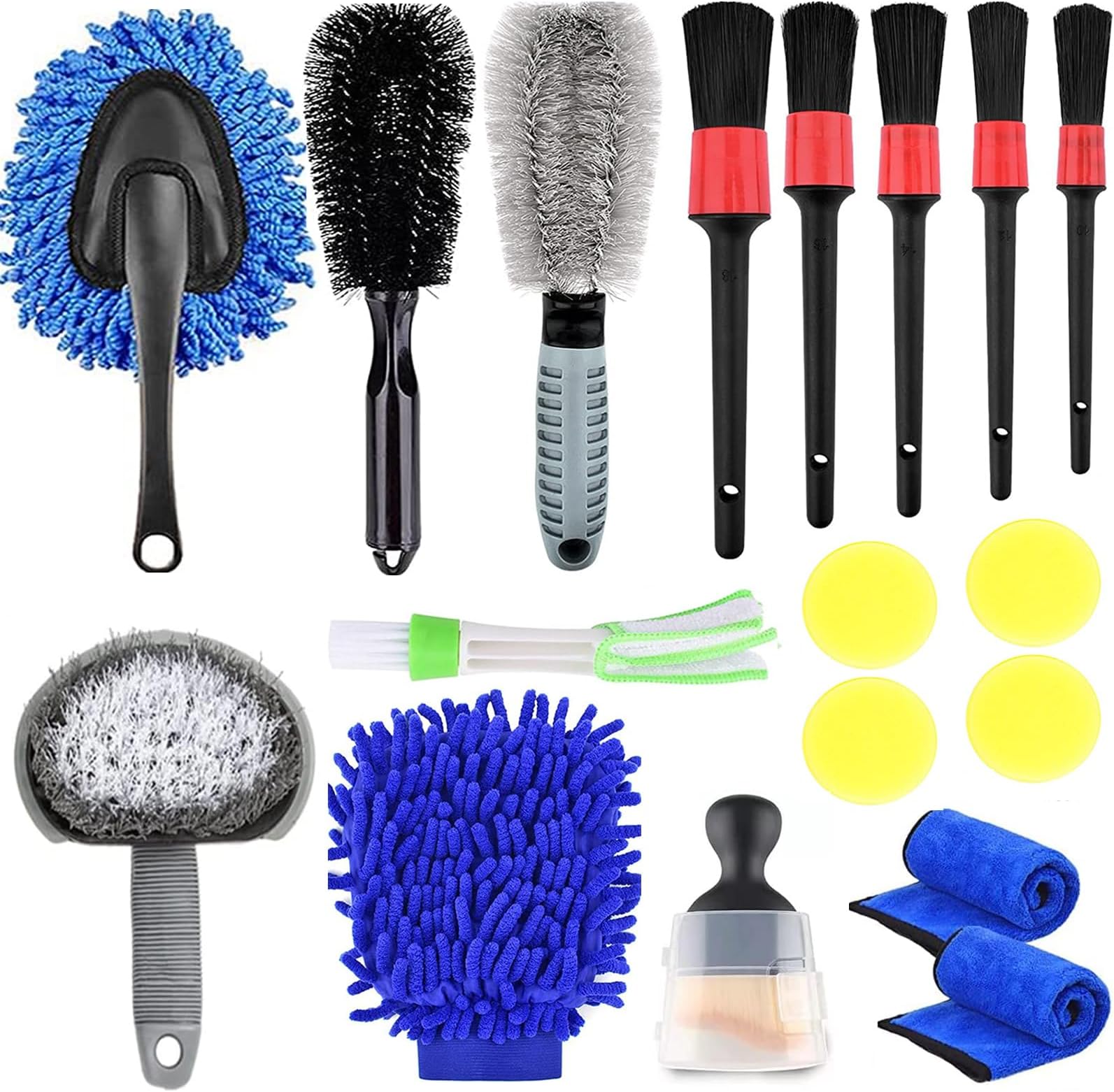 22pcs Car Cleaning Tool Kit Car Wash Kit, Car Detailing Brush Set, Auto ...