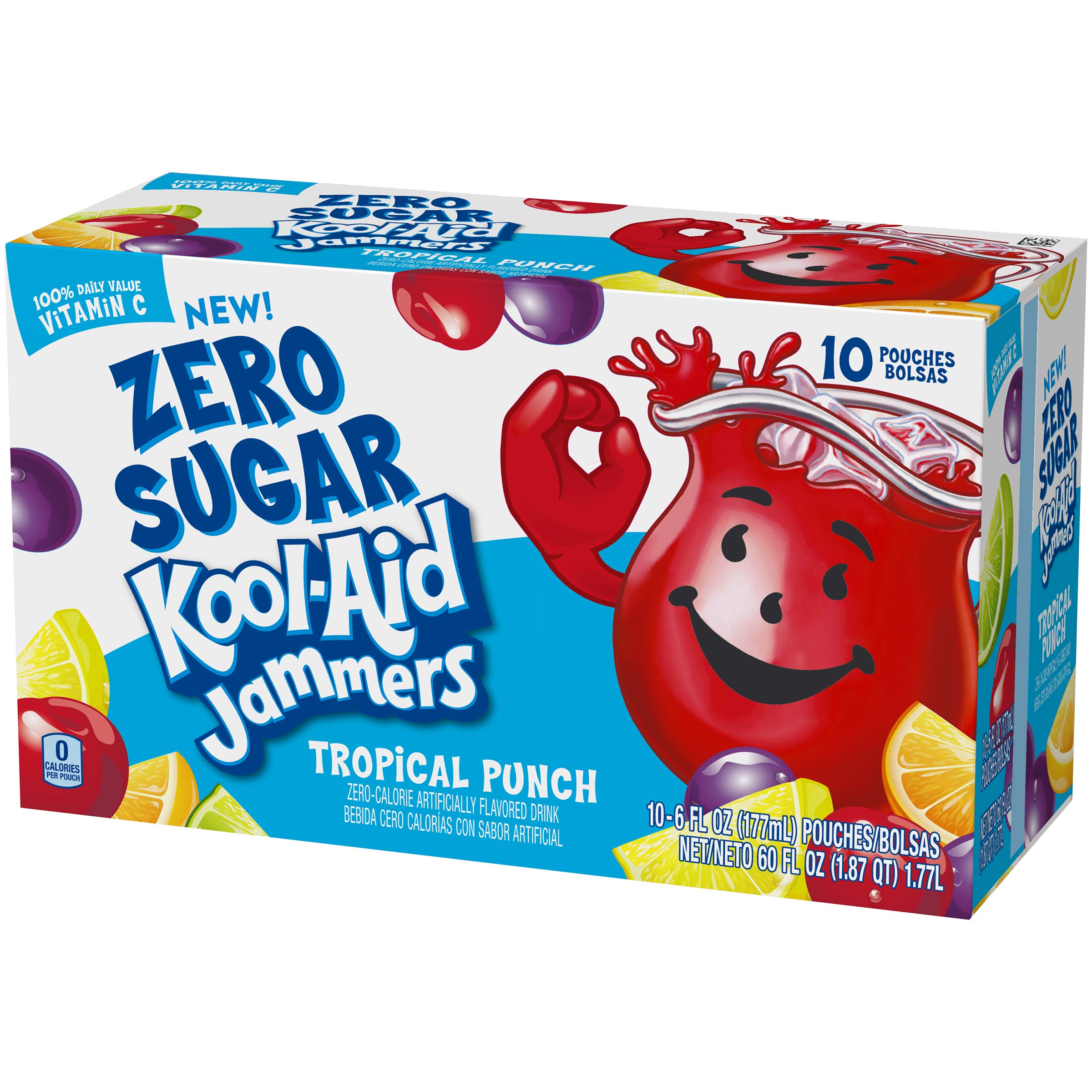 Kool-Aid Jammers Tropical Punch Zero Sugar Artificially Flavored Kids ...
