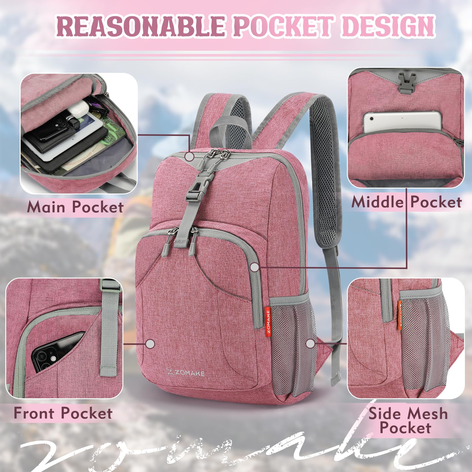 Snapklik.com : ZOMAKE Ultra Lightweight Backpack 10L, Small Hiking ...