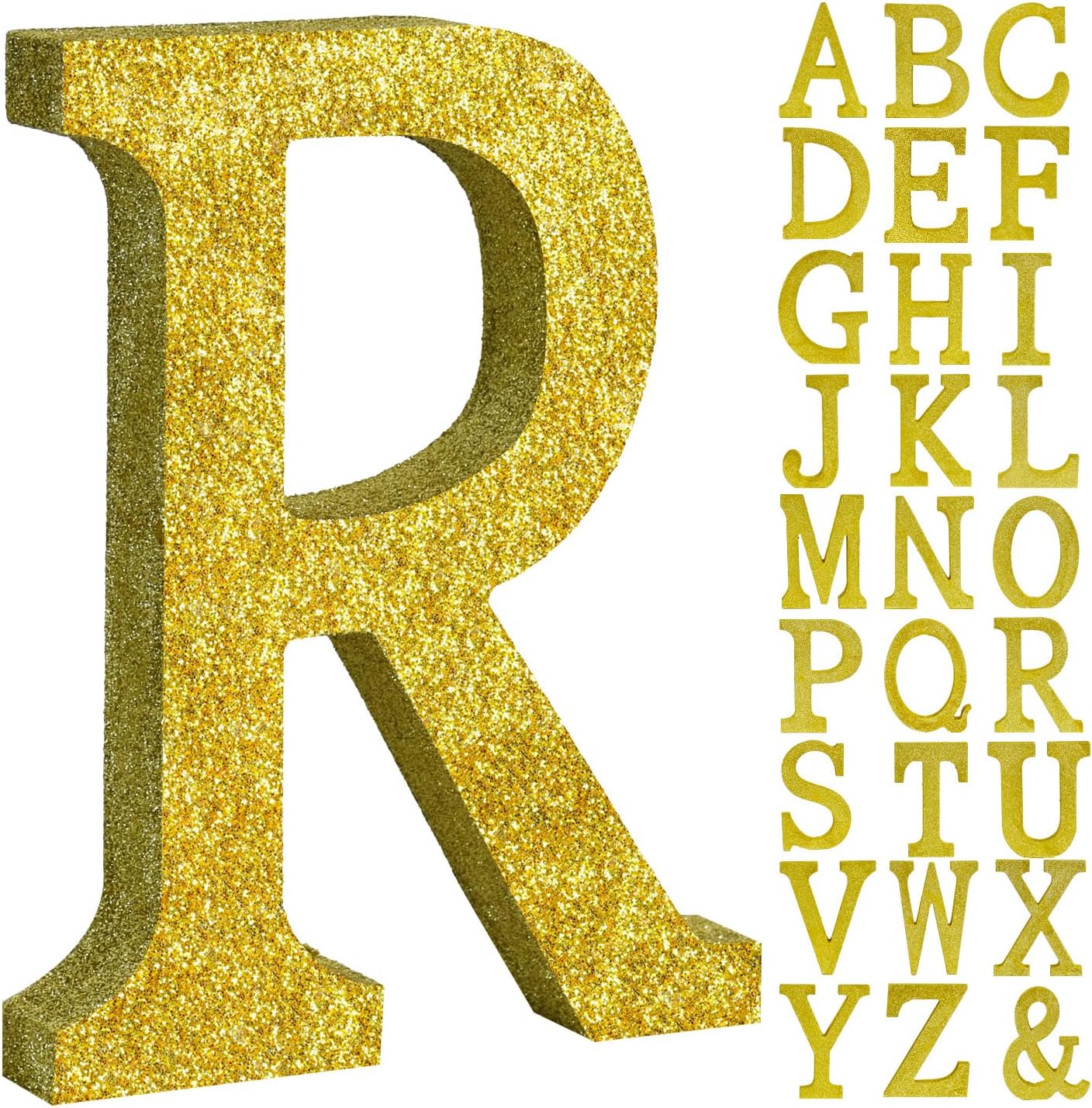 Amazon.com: TONIFUL 8 Inch Gold Glitter Letter R Table Centerpiece A-Z ...