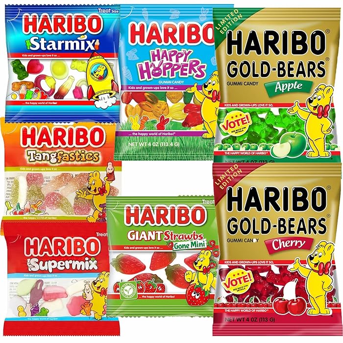 Buy Haribo Gummy Bears Candy Mix-26 Packs-with Goldbears Cherry, Apple ...
