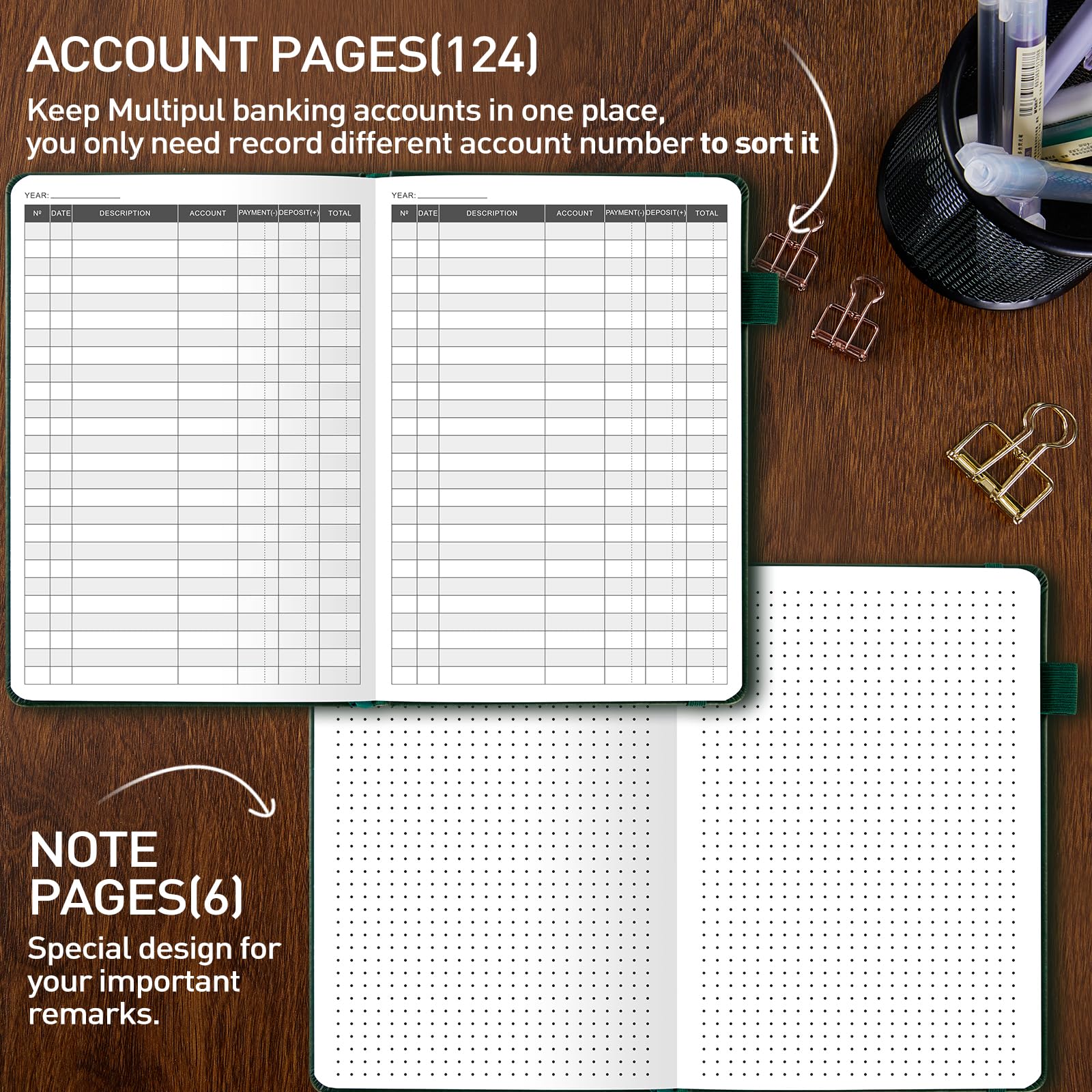 Snapklik.com : JUBTIC Accounting Ledger Book Accounting Log For Small ...