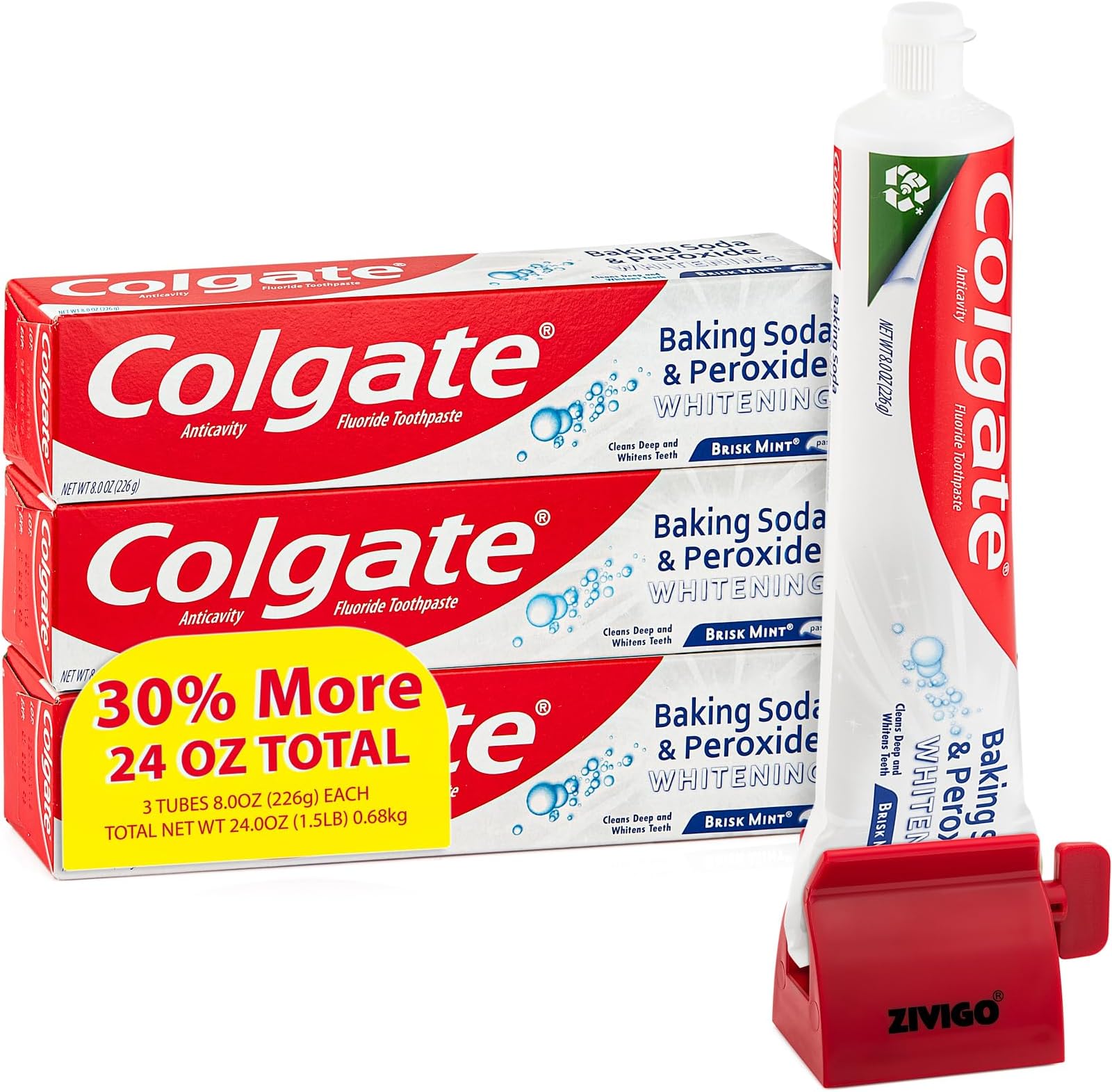 Amazon.com : Colgate Total Whitening Toothpaste, 3.3 oz set of 5 ...