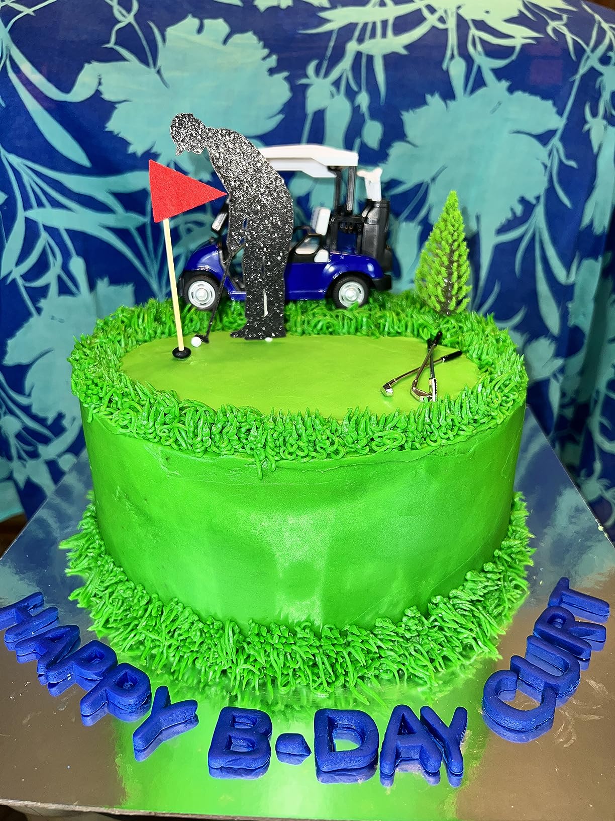 $3/mo - Finance Golf Cake Decorations Golf Cart Cake Toppers Heading ...