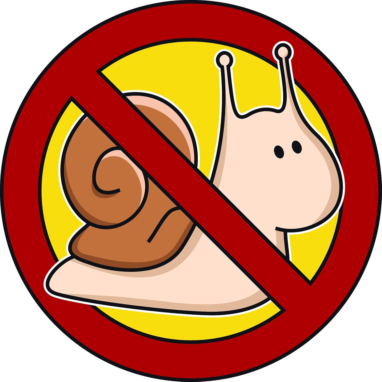 Simple No Snails Allowed Sign Funny Bug Insect Cartoon Vinyl Sticker 2 simple-no-snails-allowed-sign-funny-bug-insect-cartoon-vinyl-sticker-2