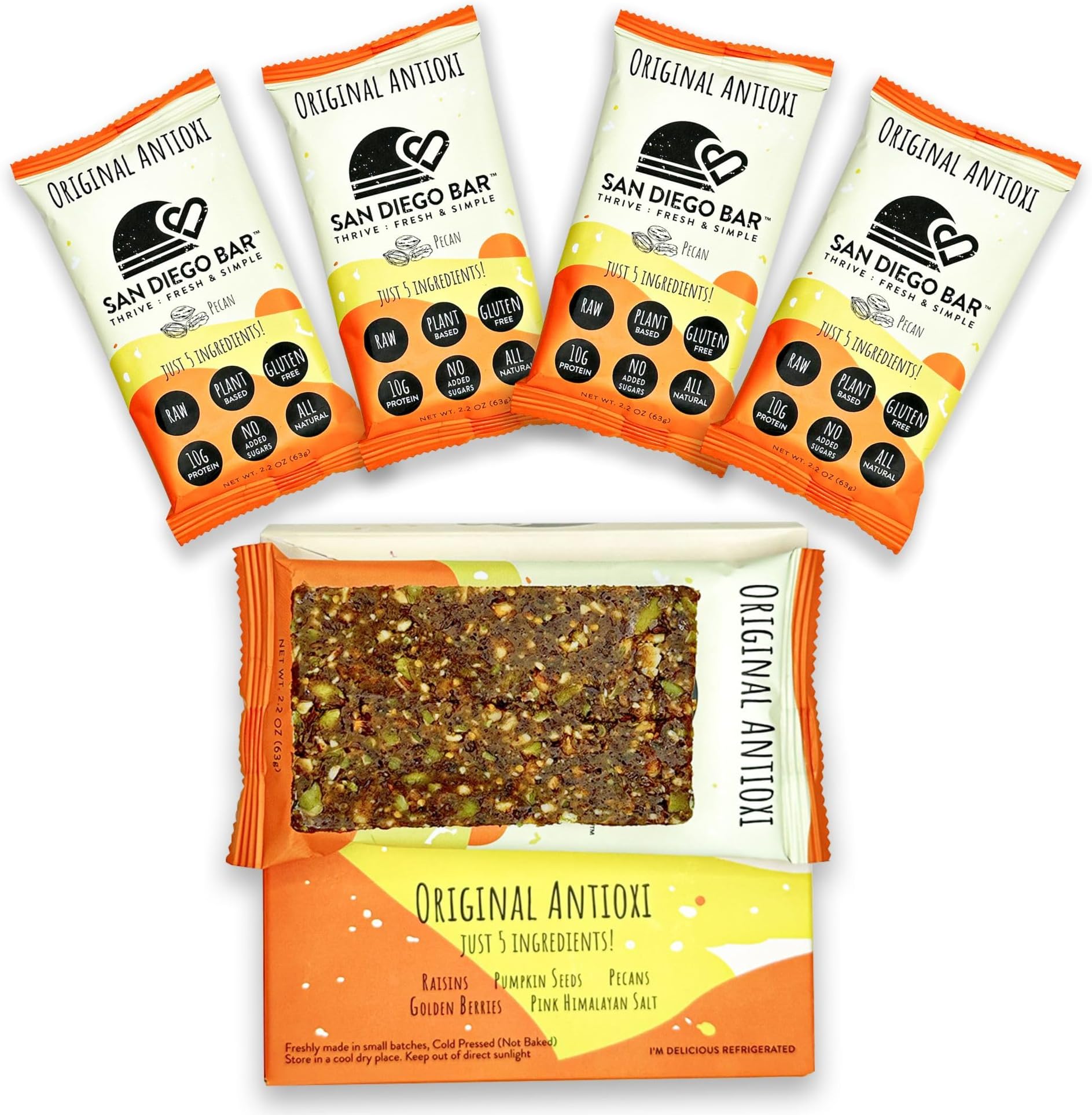 Amazon.com : San Diego Bar | Raw, Vegan, Gluten & Soy Free Nutrition ...