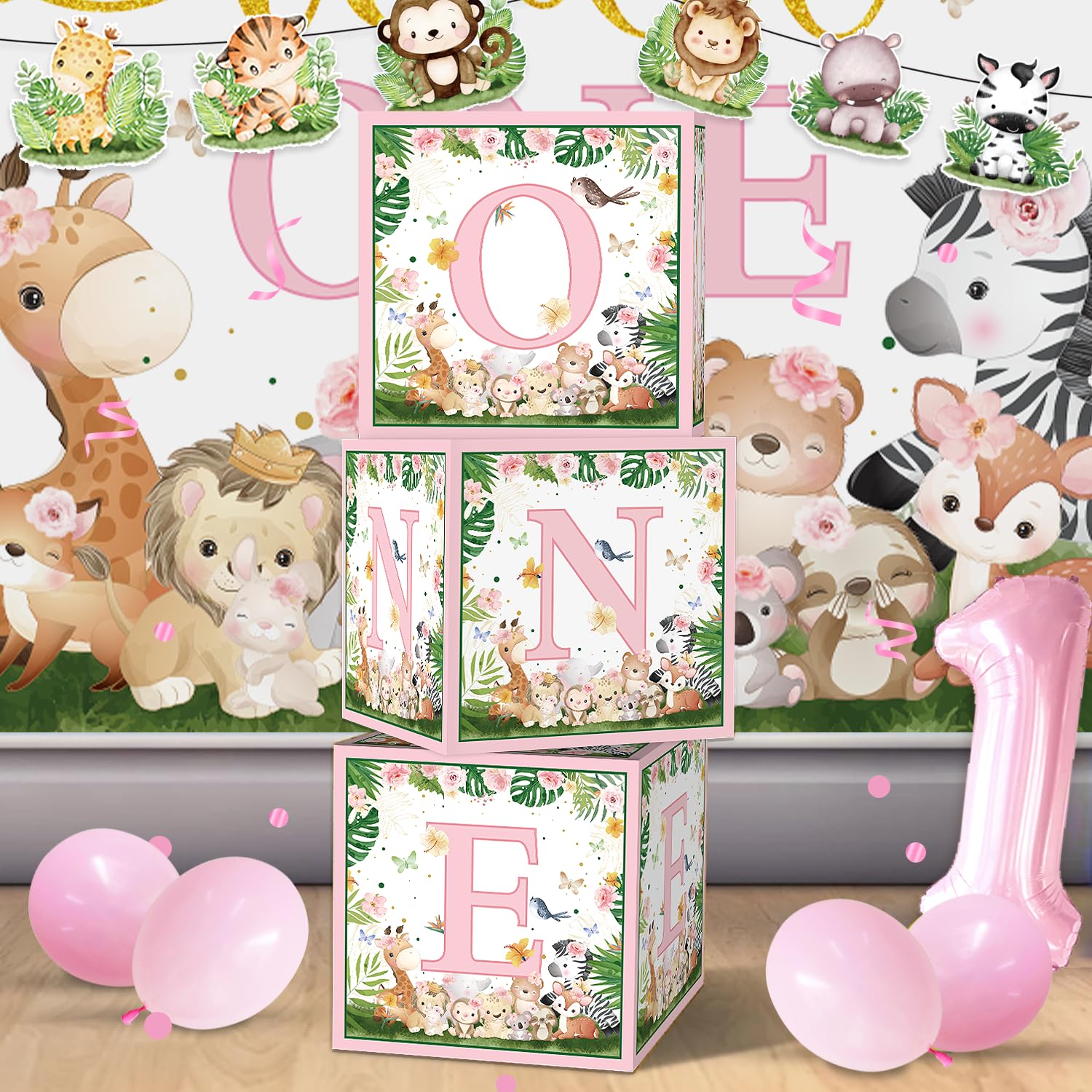 Snapklik.com : Morabloomy 3Pcs Wild One Birthday Decorations Girl ...