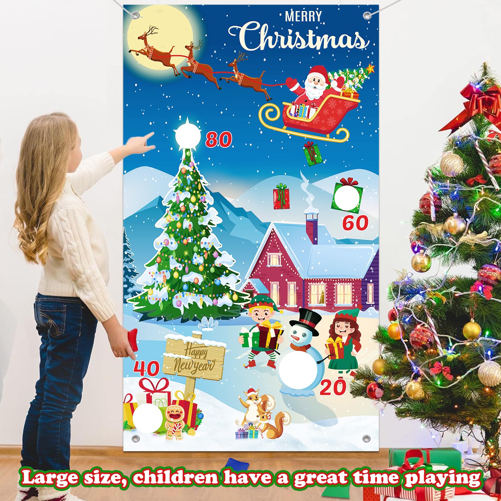 Snapklik.com : Christmas Game,Christmas Tree Toss Game Banner