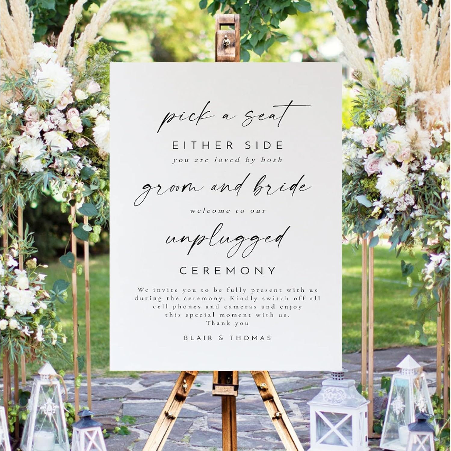 Amazon.com : Personalized Welcome To Our Unplugged Ceremony, Unplugged ...