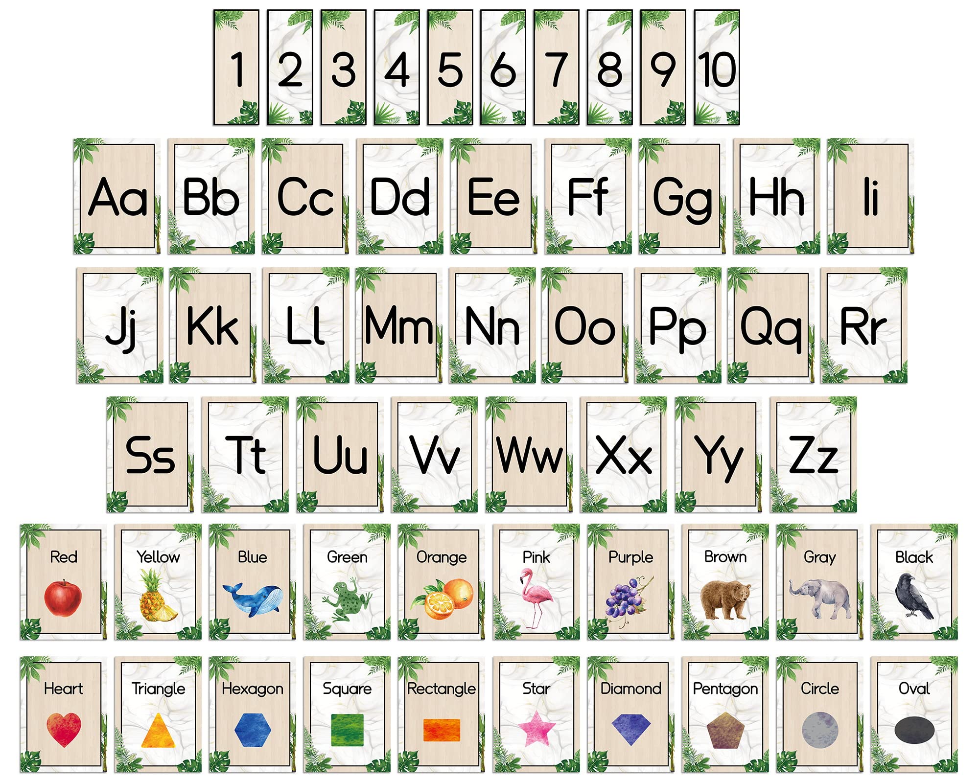 Snapklik.com : 56 Pcs Boho Alphabet And Number Bulletin Board Set Decor ...