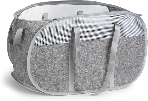Amazon.com: Collapsible Laundry Baskets, Foldable Mesh Clothes Hamper ...