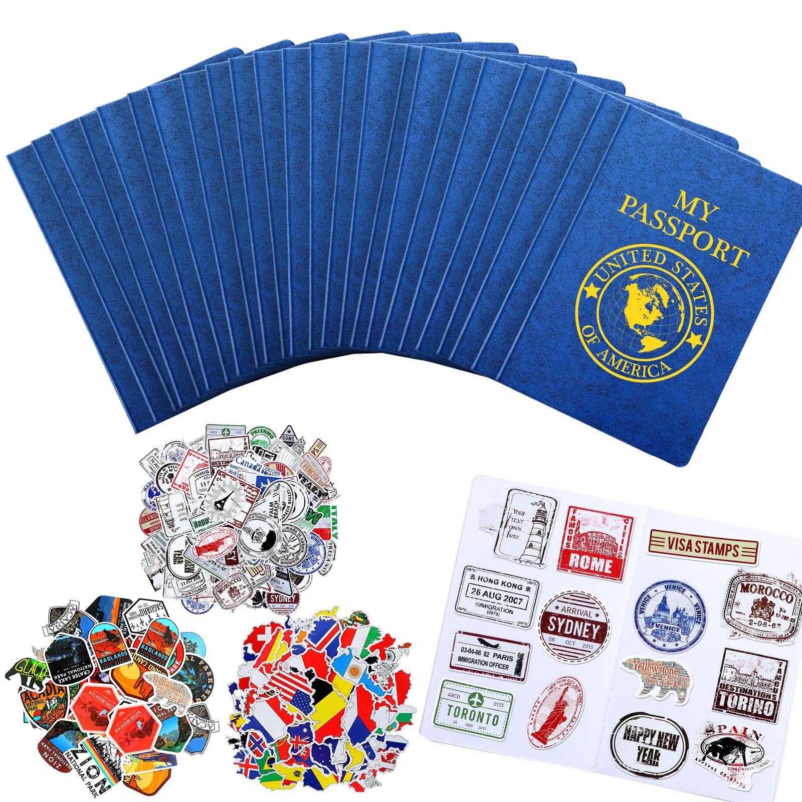 Amazon.com: Sureio 348 Pcs Passport Book Set 24 Blank Passport Books ...