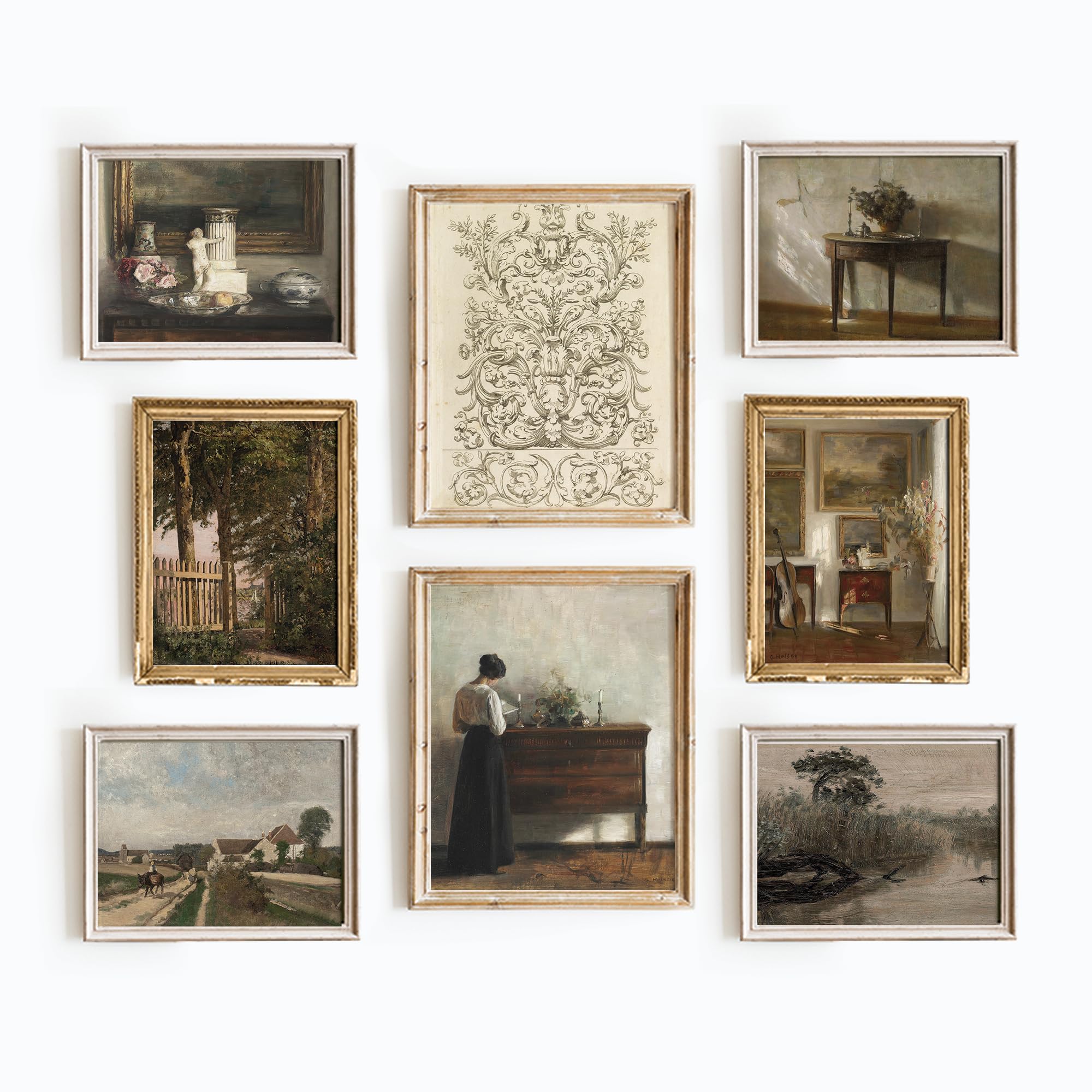 Amazon.com: Lucky Numen Vintage French Wall Art, Farmhouse Art Prints ...