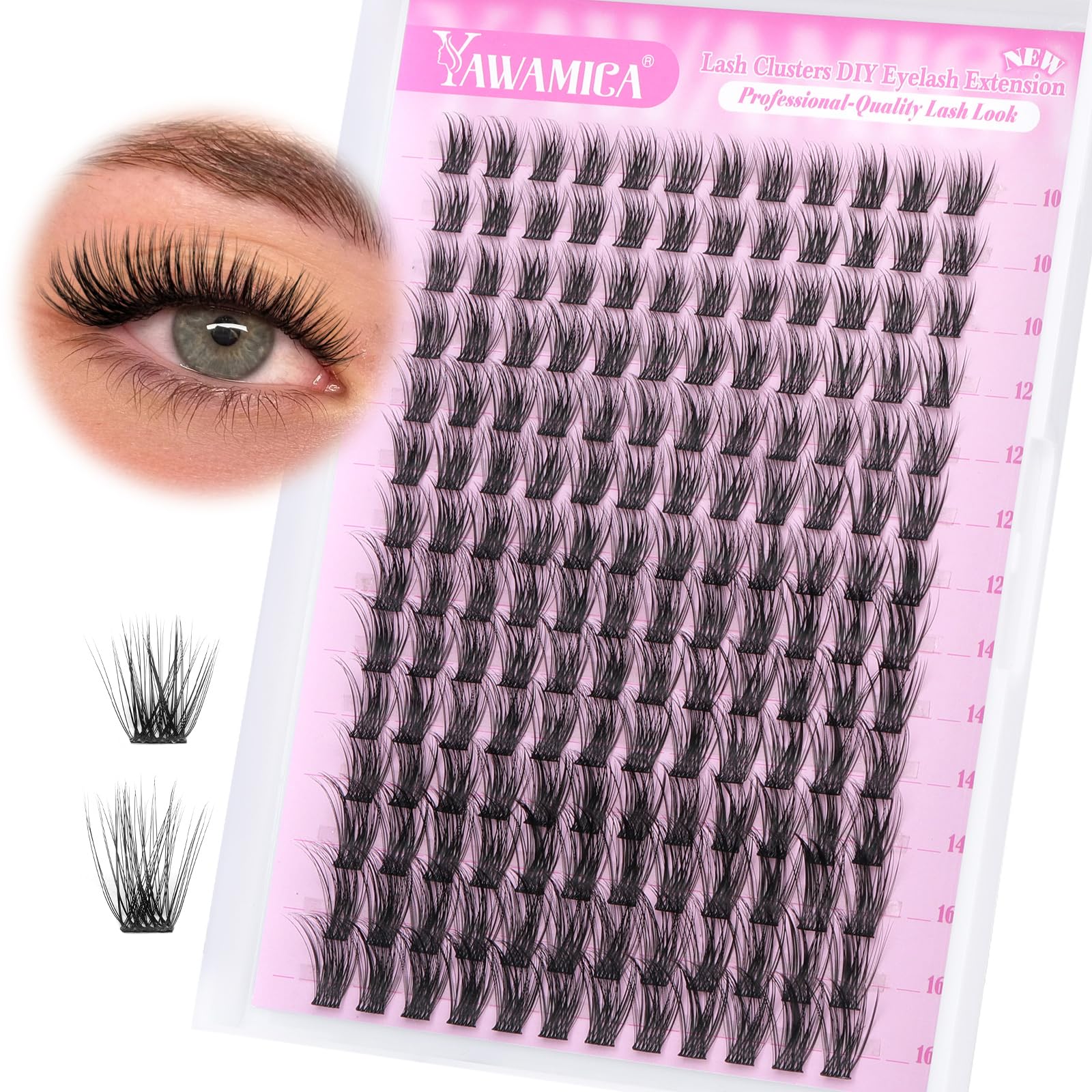 Amazon.com: Yawamica Natural Lash Clusters DIY Cluster Eyelash ...