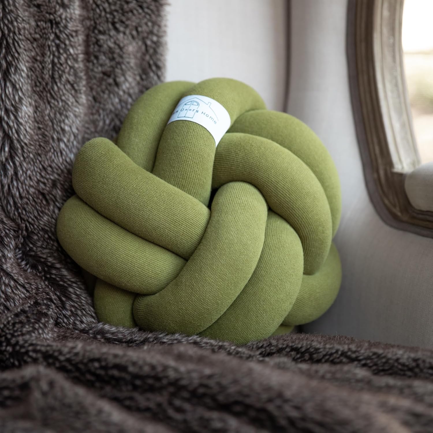 Amazon.com: This Doors Home Large Knot Pillow | Cotton Knot Pillow Ball ...