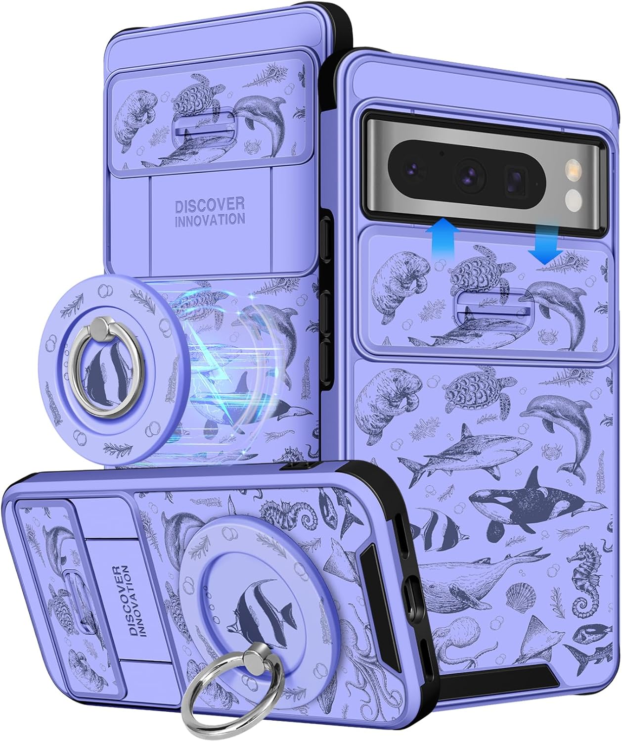 Amazon.com: Buleens for Google Pixel 8 Pro Case 6.7 Inch - with Ring ...