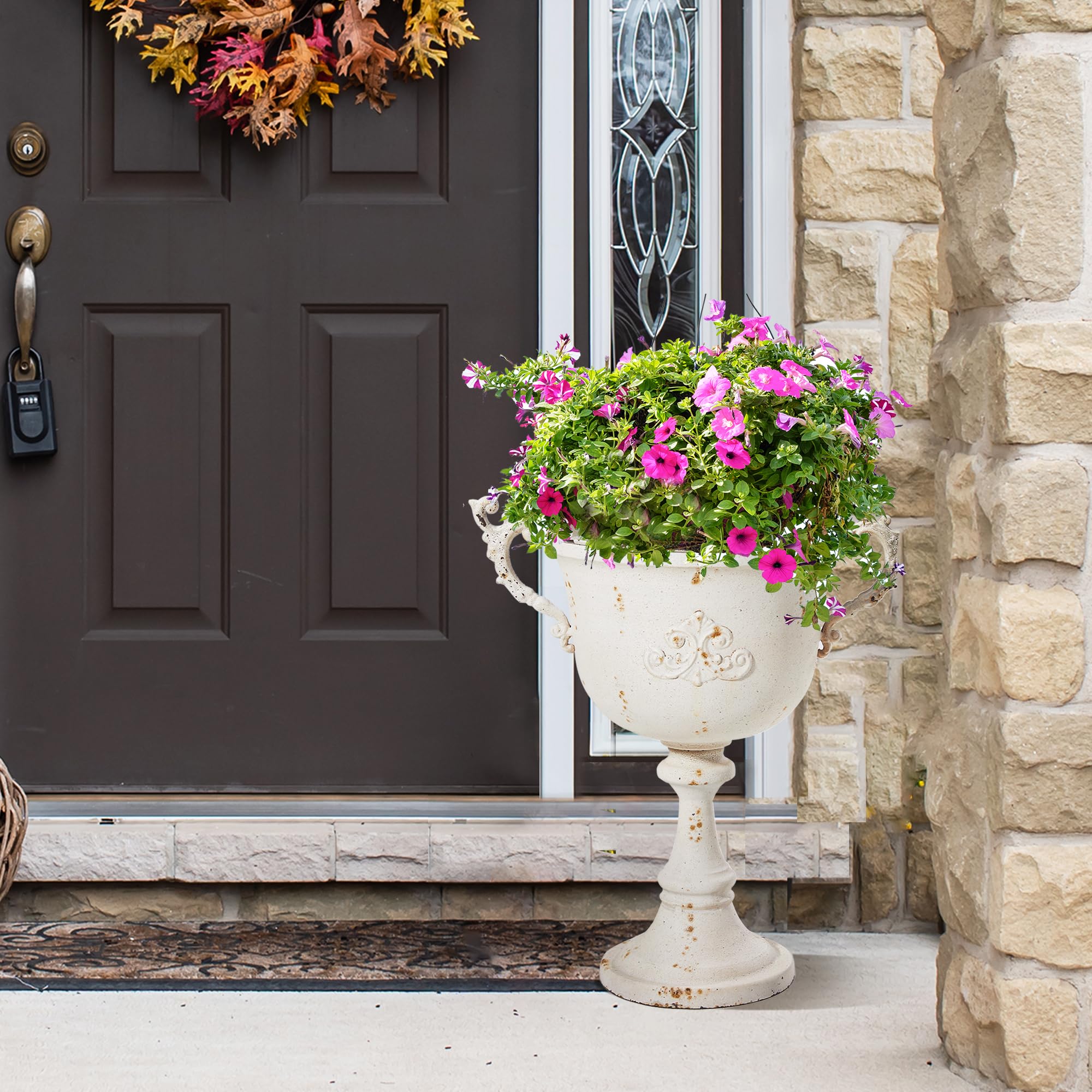Metal Planters Garden Urns Crucible Half Urn Four Seasons Nursery