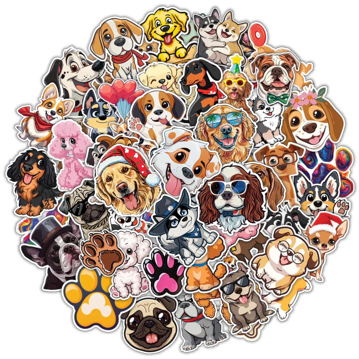 Amazon.com: 100 Pcs Cute Dog Stickers, Puppy Sticker for Kids, Dogs ...