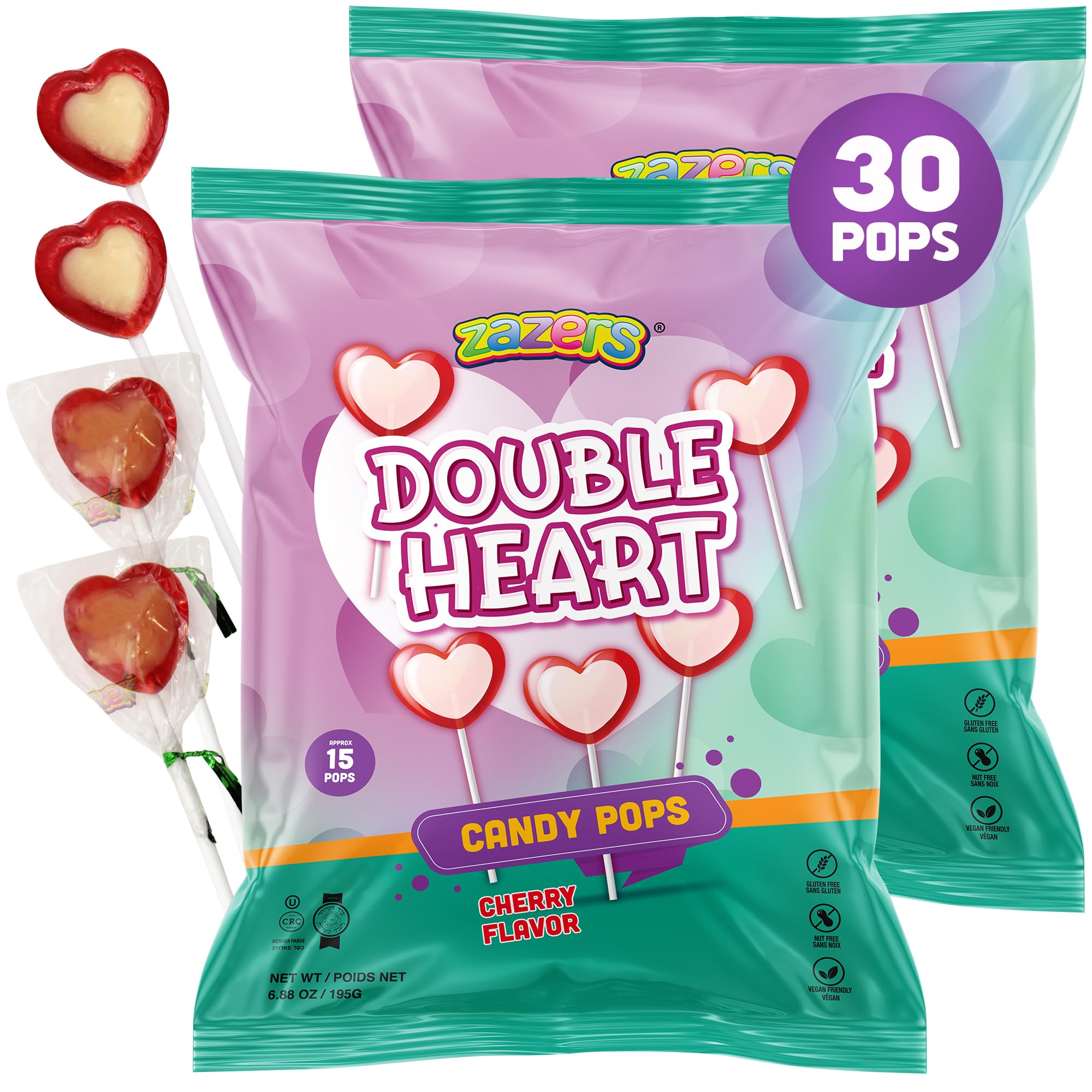 Double Cherry Lollipops Candy Double Dip Swizzels | Originalvergnügen
