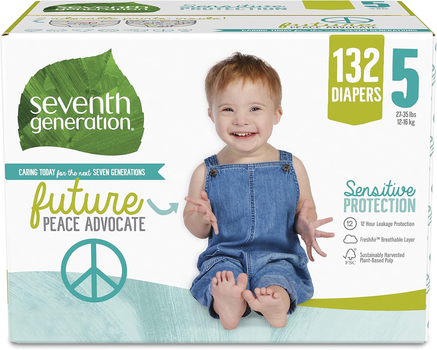 Amazon.com: Seventh Generation Baby Diapers Size 5 Diapers Protection ...