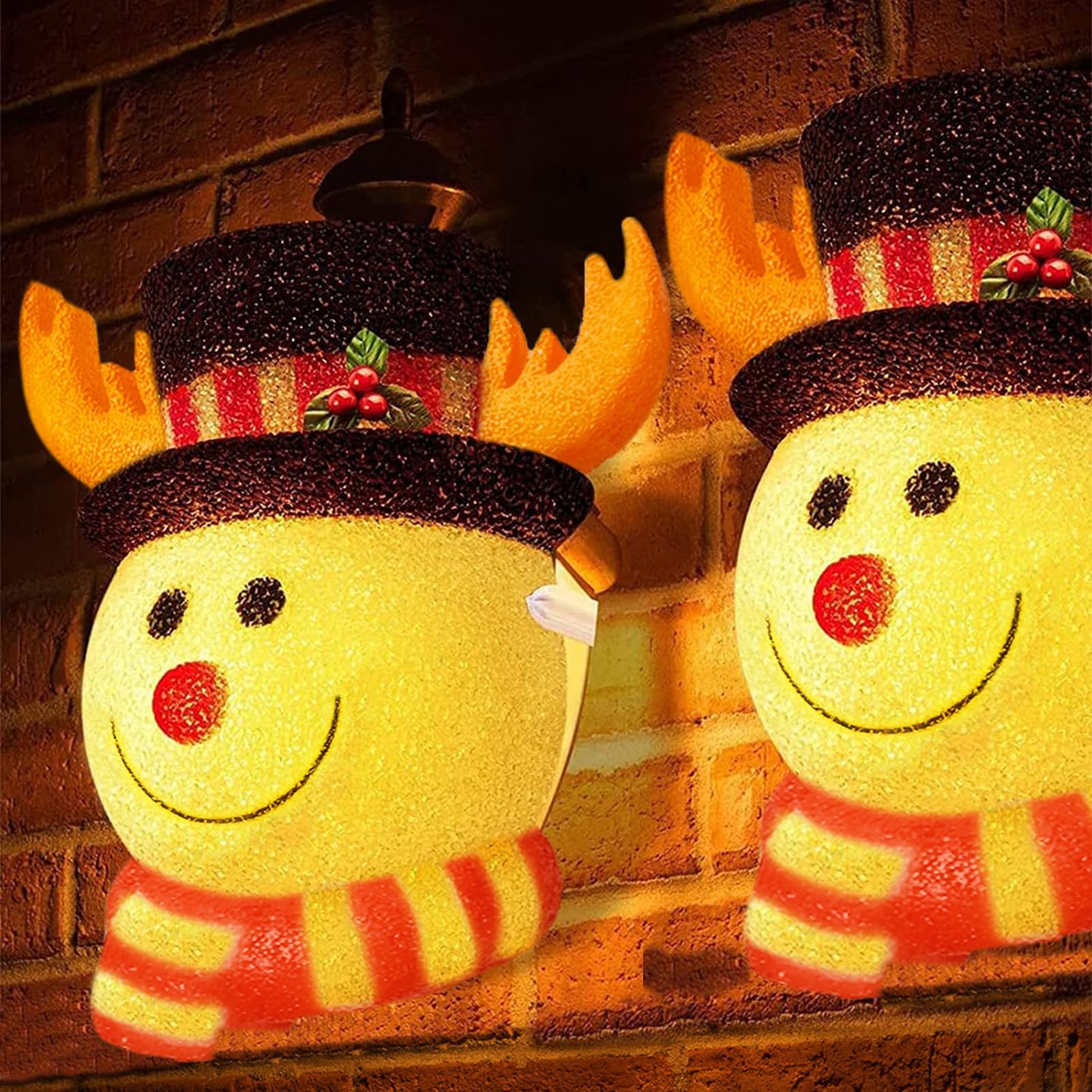 Amazon.com: Waenerec 2PCS Christmas Snowman Porch Light Covers for ...