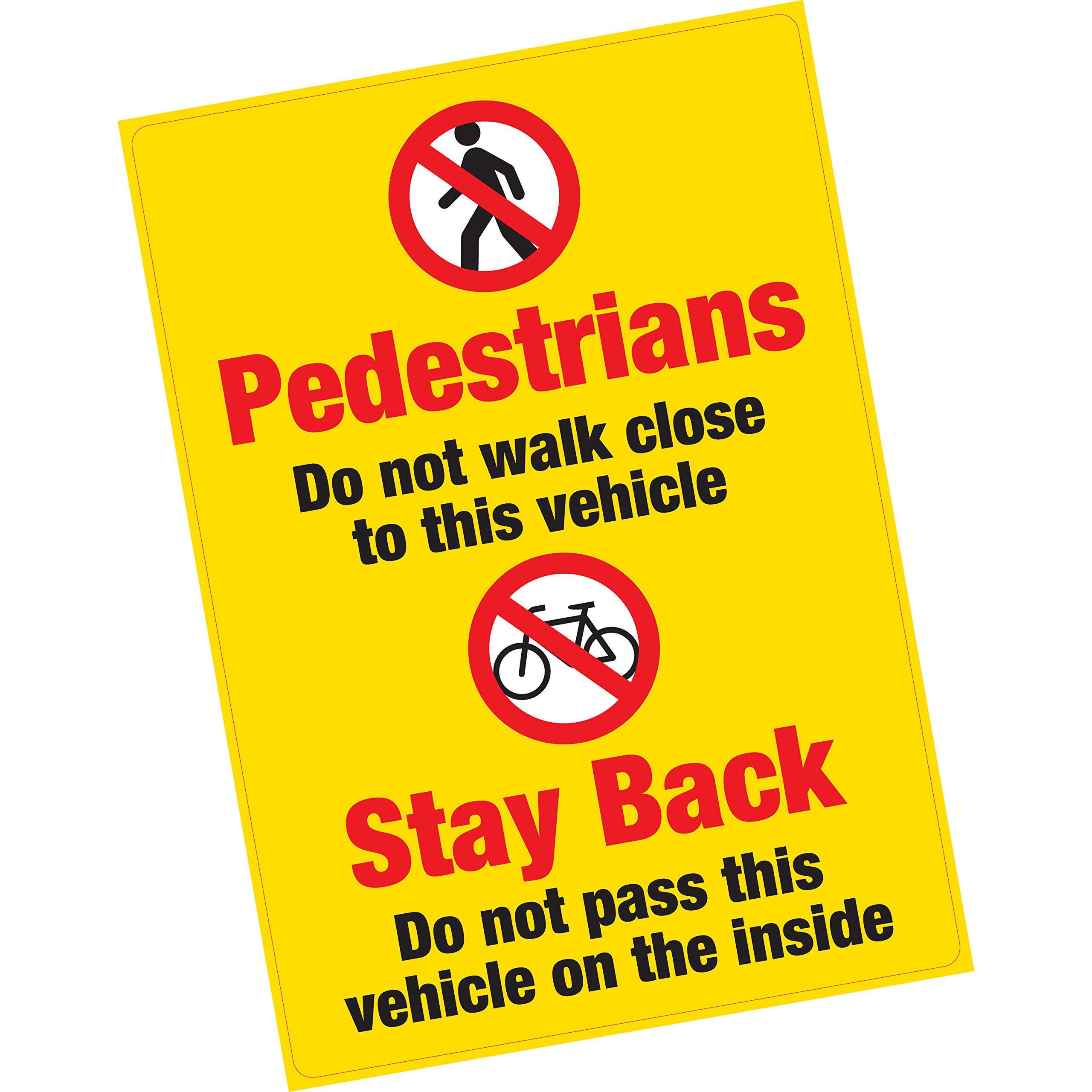 Pedestrians Cylists Vinyl Warning Sticker HGV Articulated Lorry Van ...