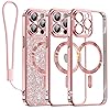 Amazon.com: WDHD Designed for iPhone 13 Pro Max Magnetic Case for MagSafe, Tempered Glass Screen ...