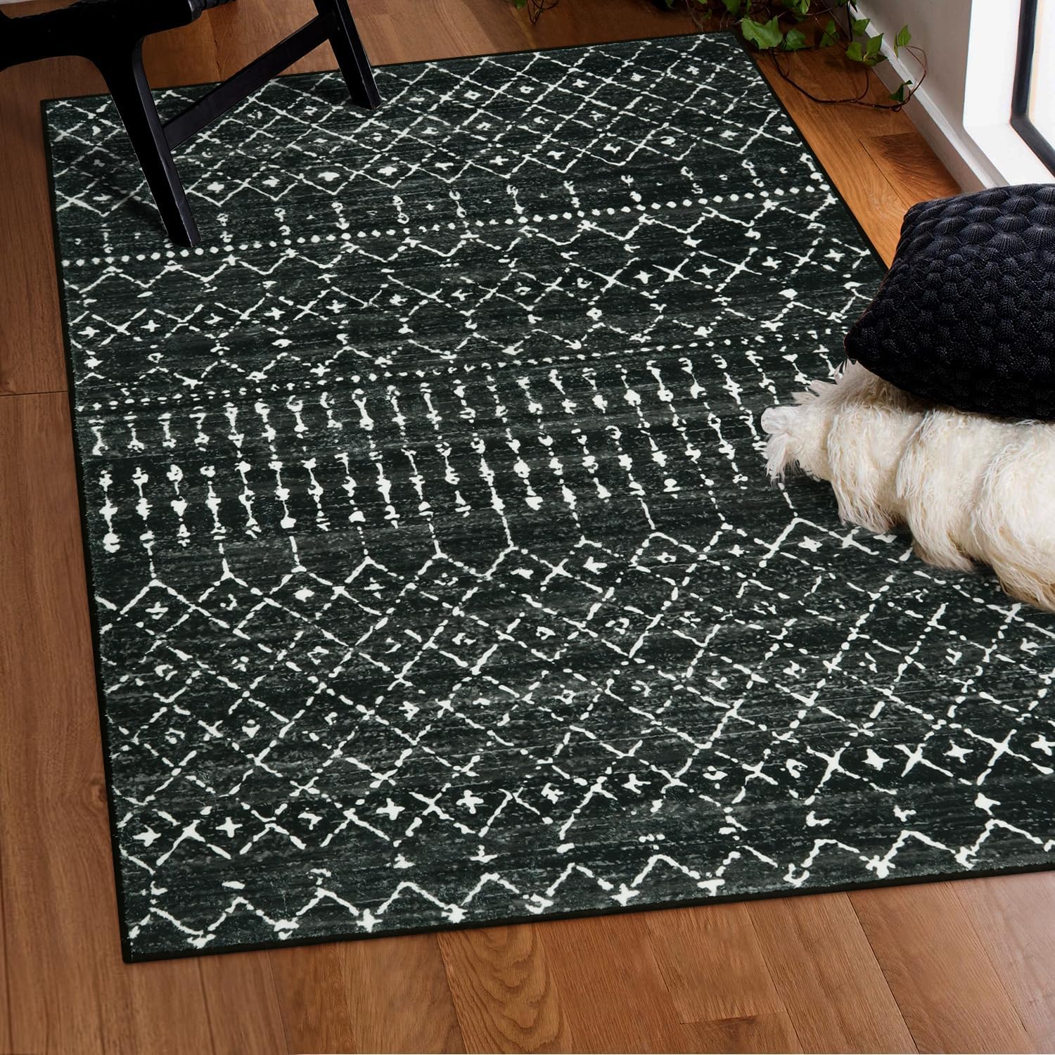 Amazon.com: Beeiva Moroccan Washable Small Rug, Vintage 3x5 Area Rug ...