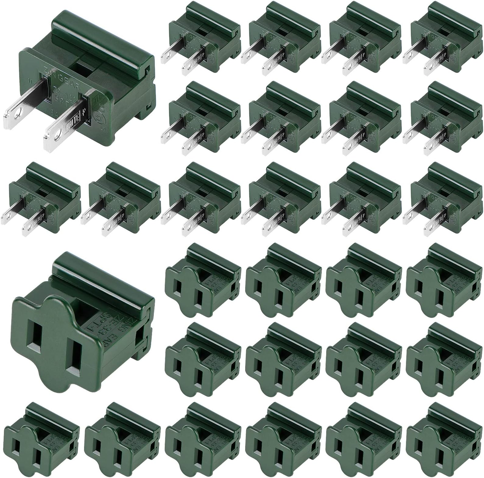 Amazon.com: Relaxweex 24 Pcs Christmas Female Male and Connector Plugs ...