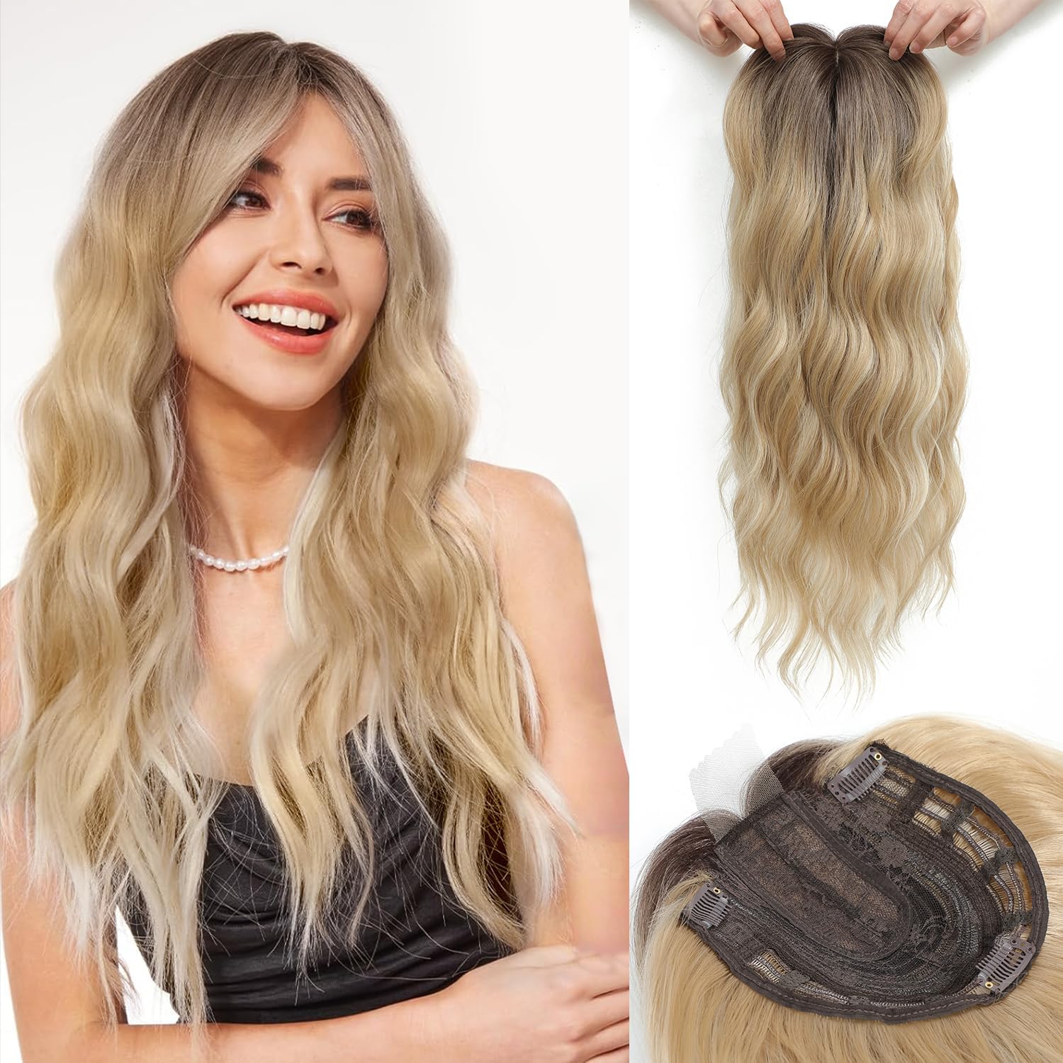 Amazon.com: Fine Plus 20inch Hair Topper 7"X7" Hair Toppers for Women ...