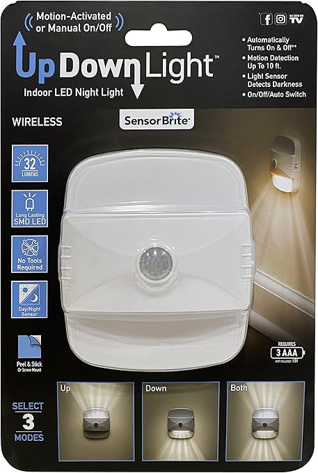 Amazon.com: Sensor Brite UpDown Wireless Motion-Sensing LED Light ...