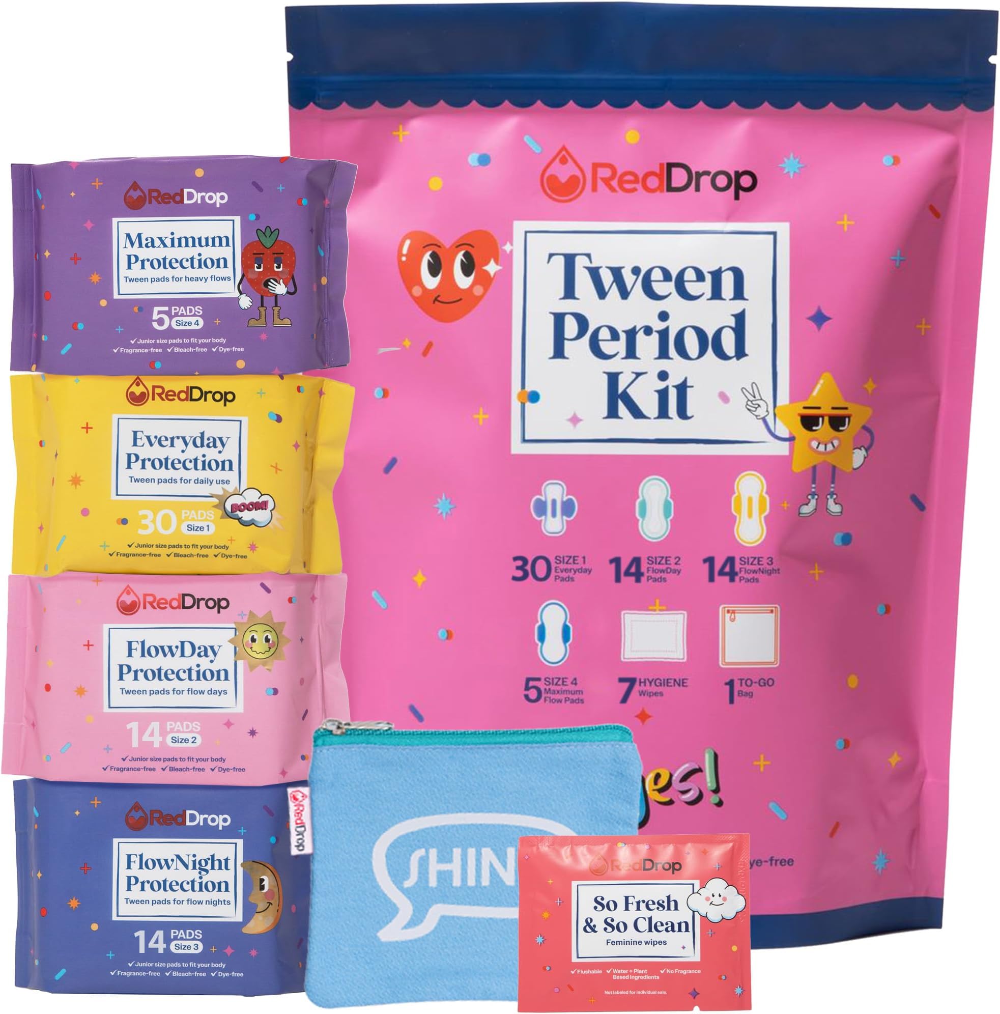 Amazon.com: RedDrop Period Kit for Tweens - First Period Kit for Girls ...