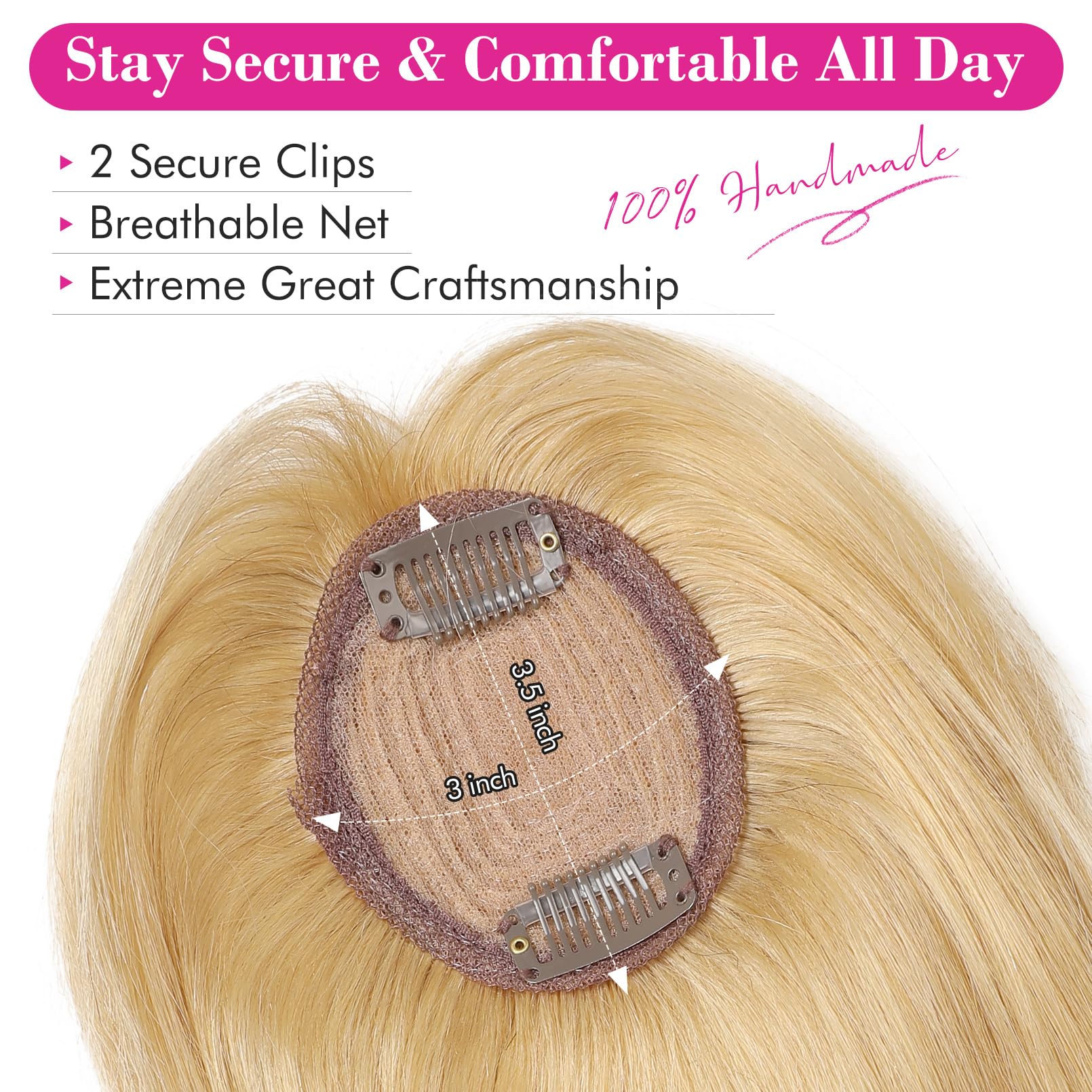 REECHO Hair Topper, Hair Toppers for Women Real Human Hair, Hair ...