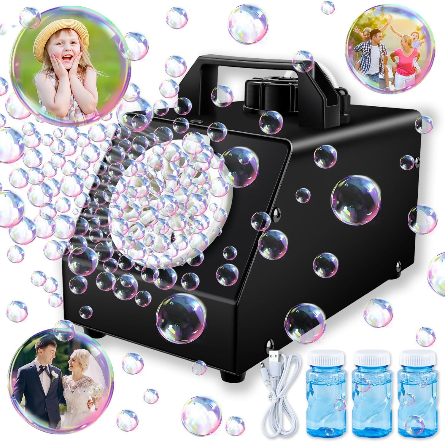 Bubble Machine,Bubbles Per Minute Portable Bubble Maker,Great Outdoor ...