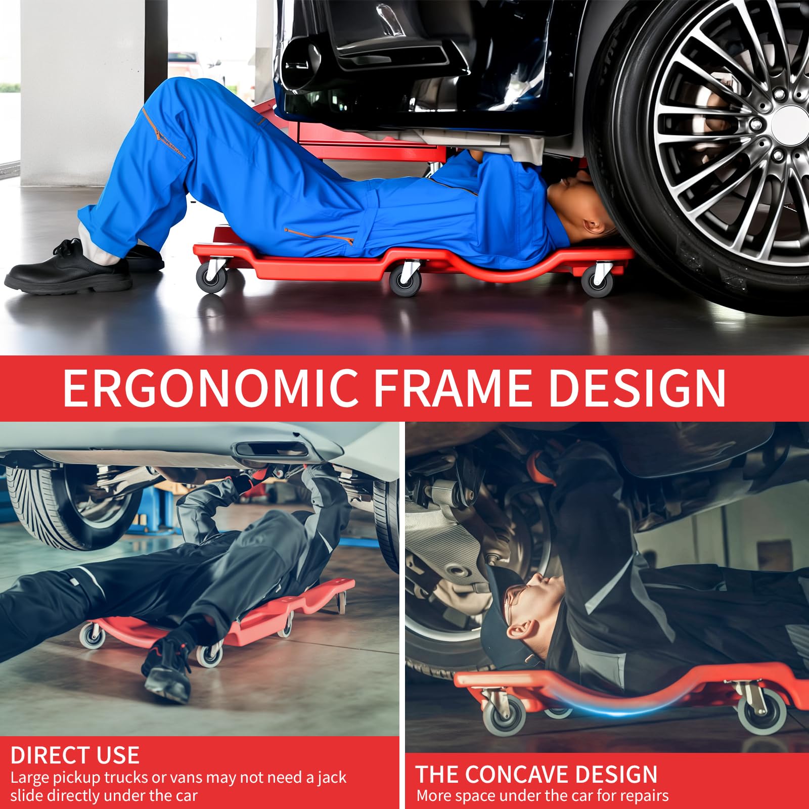 Snapklik.com : WheelX Mechanics Creeper 40 Inches 360lbs Weight ...
