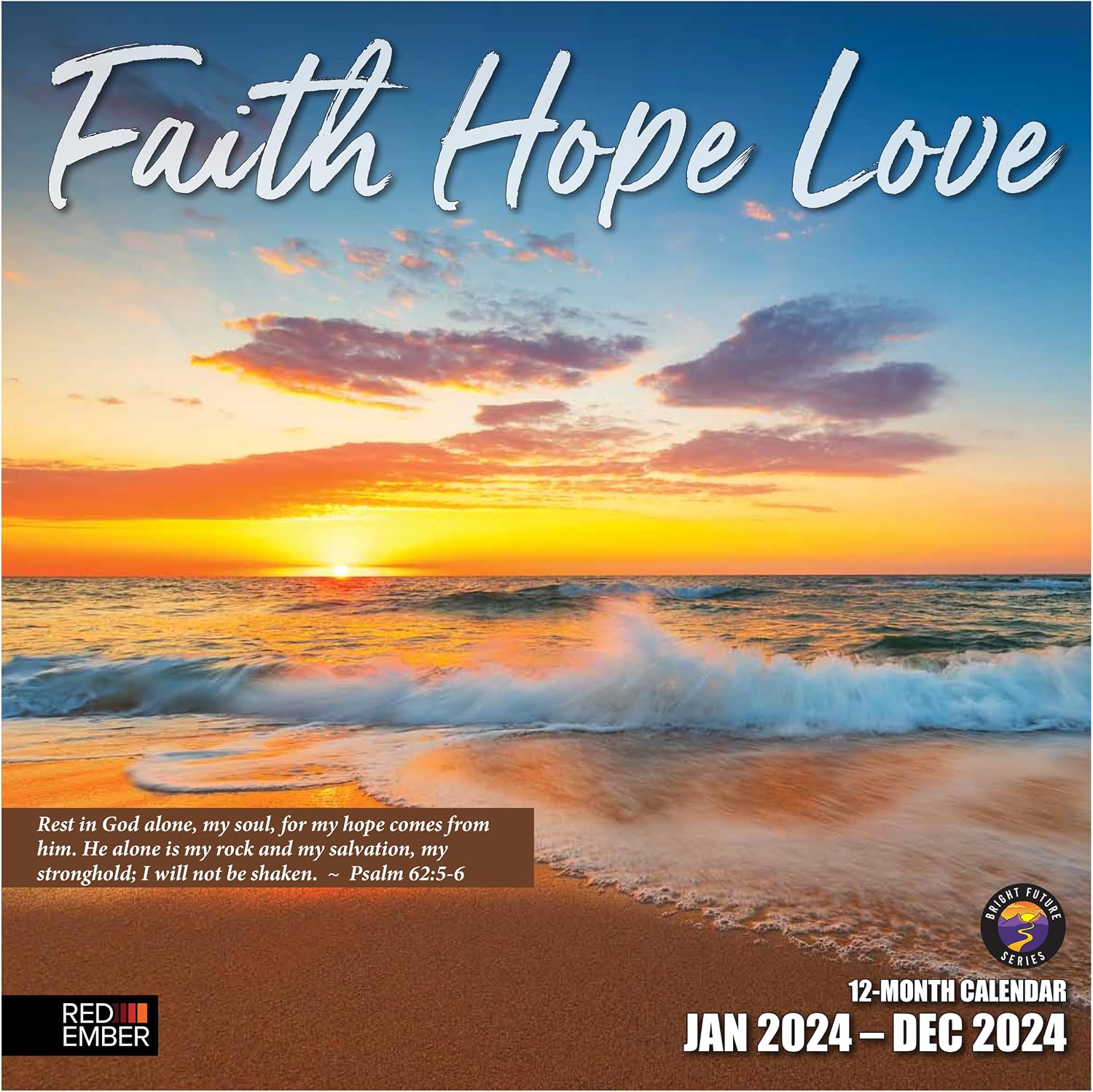 Amazon.com: RED EMBER Faith Hope Love 2024 Wall Calendar 12 Month | 12 ...