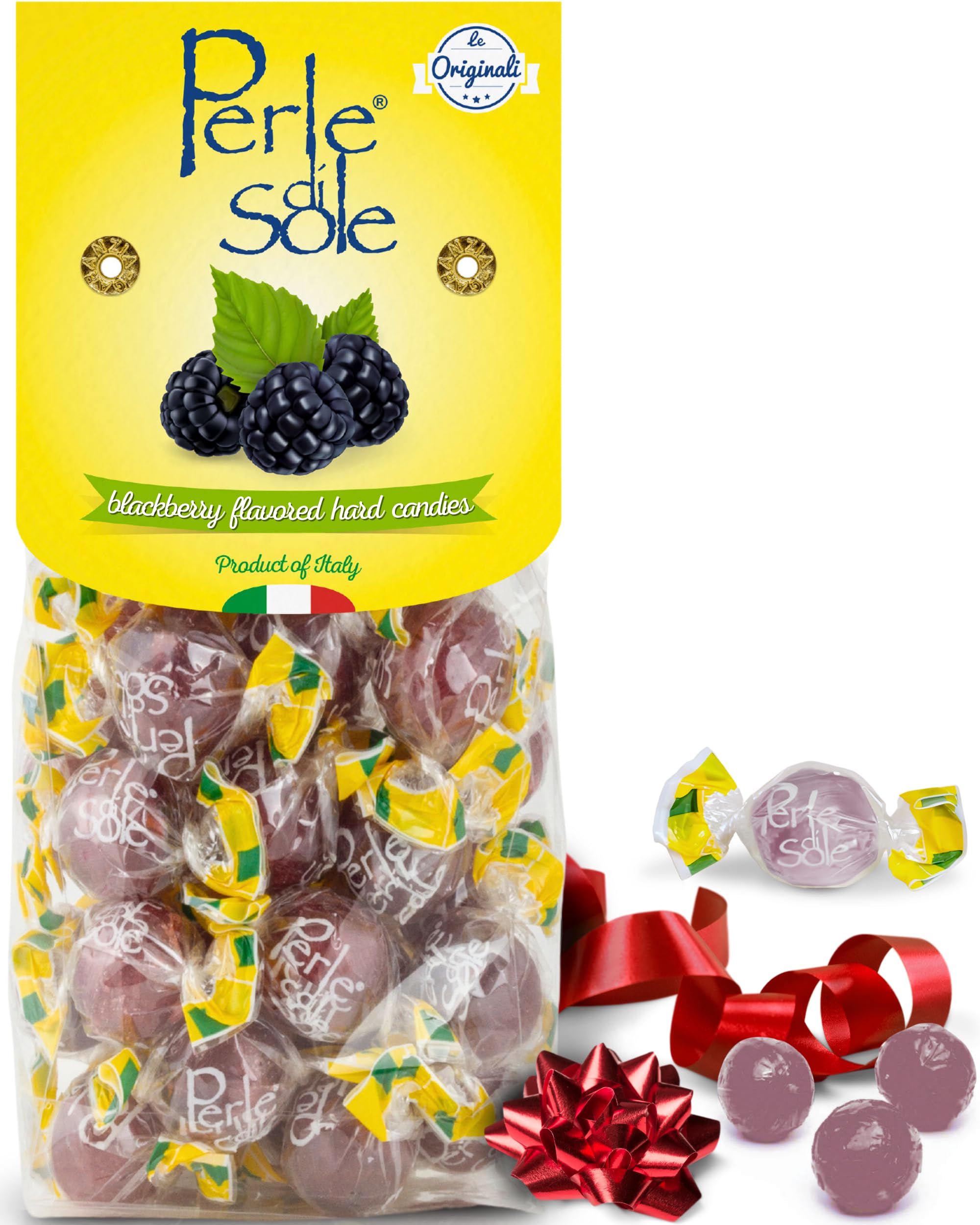 Amazon.com : Perle di Sole Blackberry Italian Hard Candy Individually ...