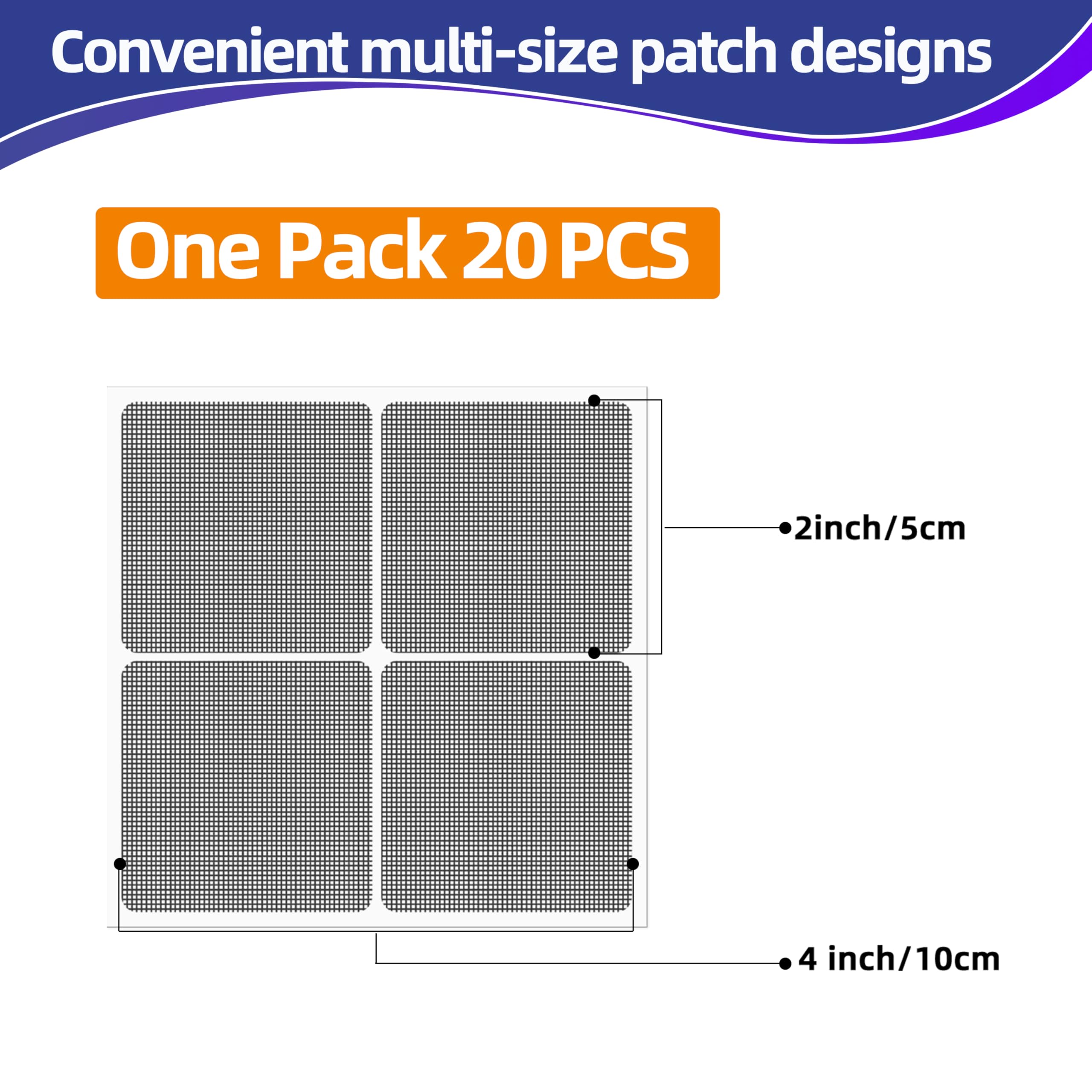 Snapklik.com : 20 Sheets Black Window Screen Repair Patches,44 In ...