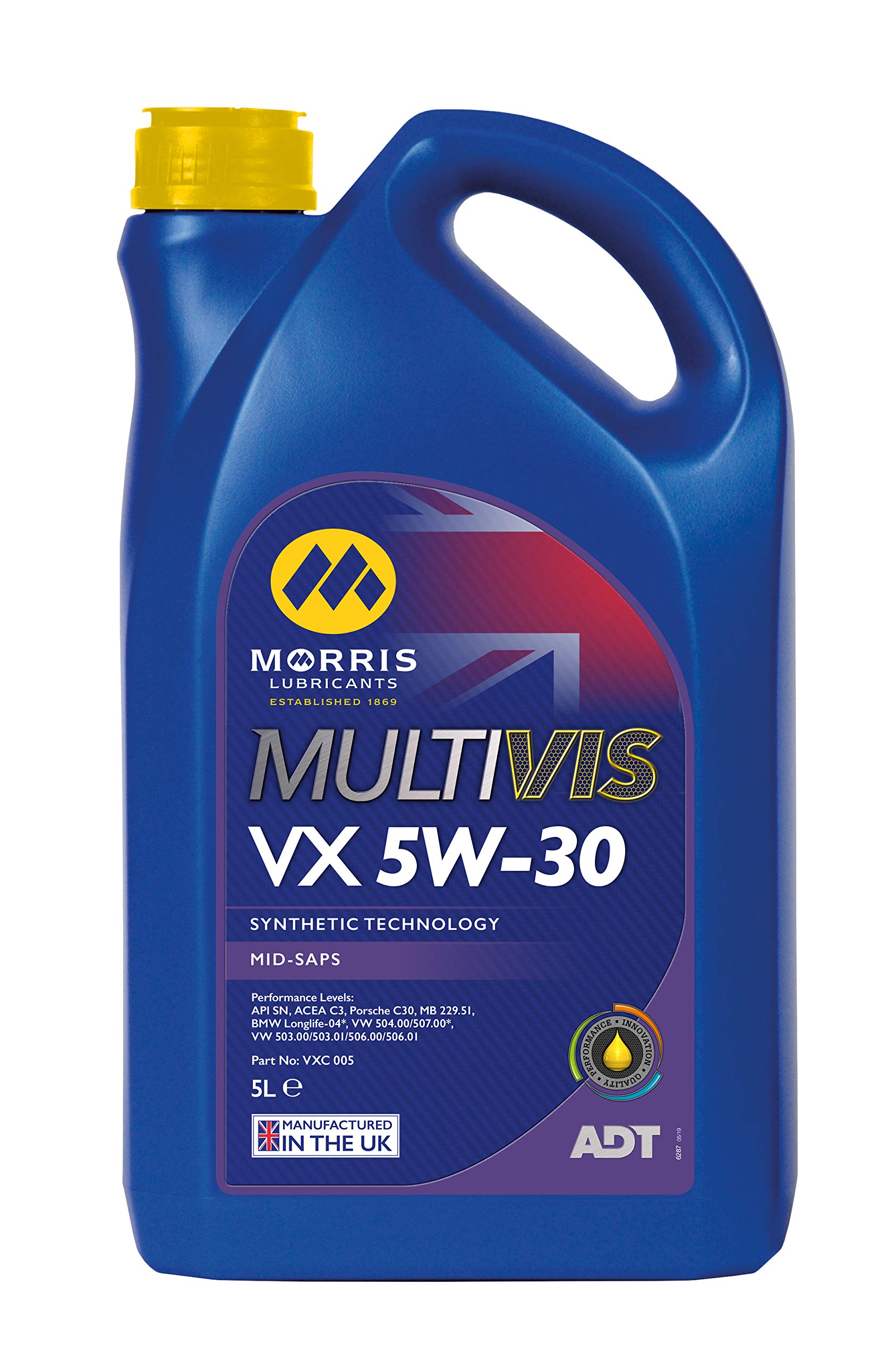 Morris Multivis ADT VX 5W-30 Engine Oil - 5 litres : Amazon.co.uk ...