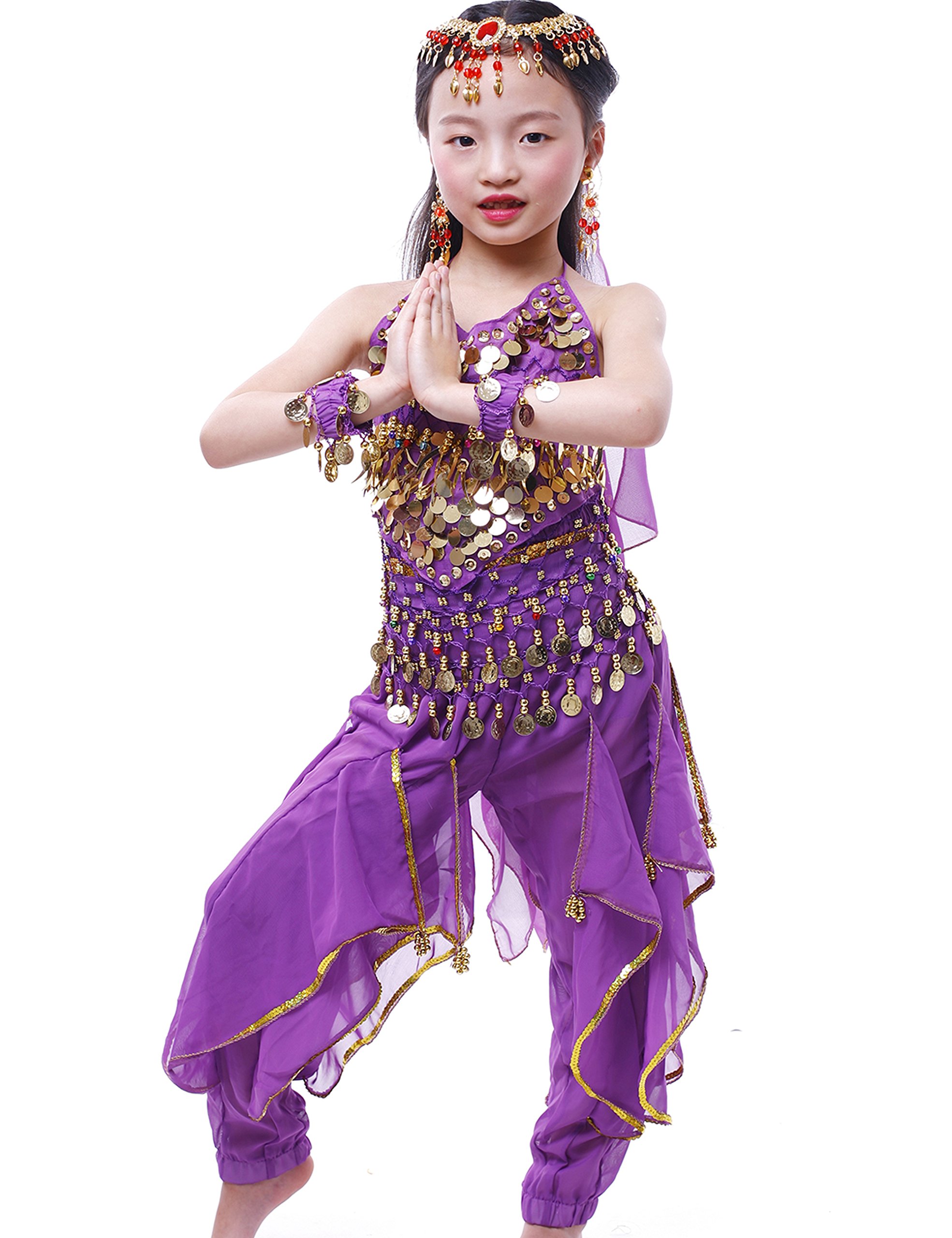 Girls Genie Costume India Belly Dance Arabian Princess Halloween ...